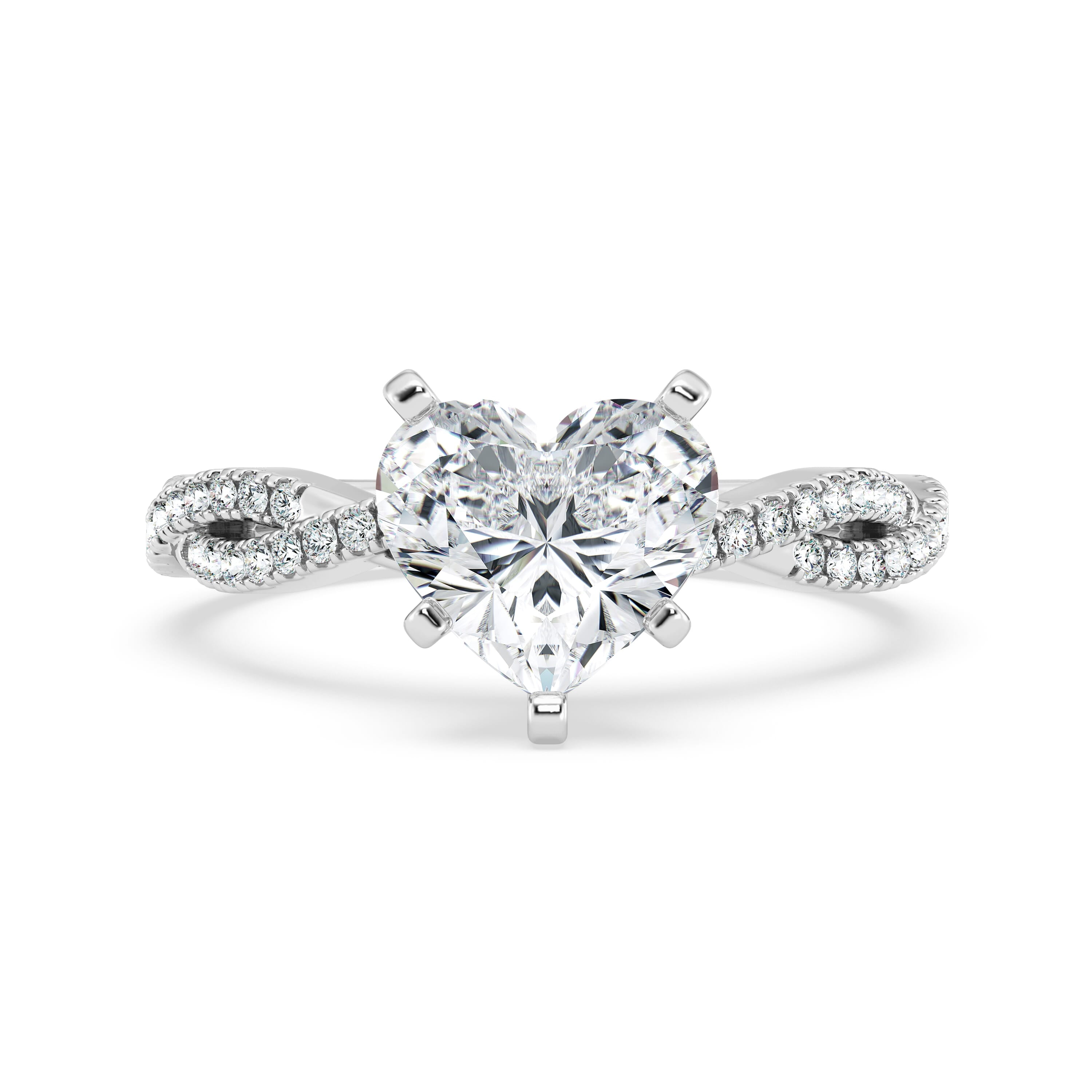 Amor Jewelry 1.7 Ct Heart Cut Solitaire Engagement Ring - Accent ...