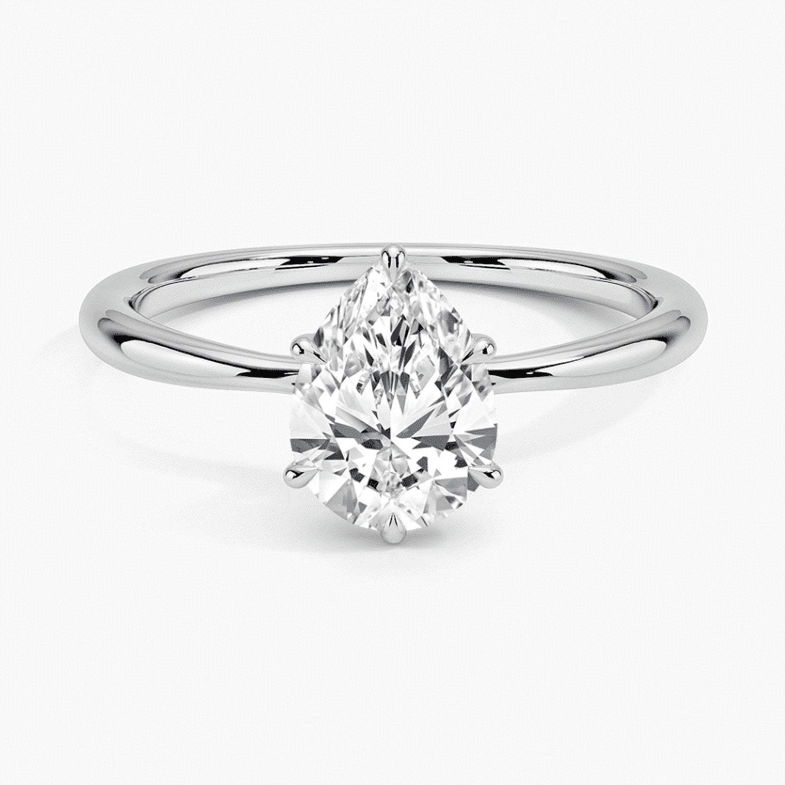 Amor Jewelry 1.81 Ct Pear Cut Moissanite Ring - 14K White Gold Plated ...
