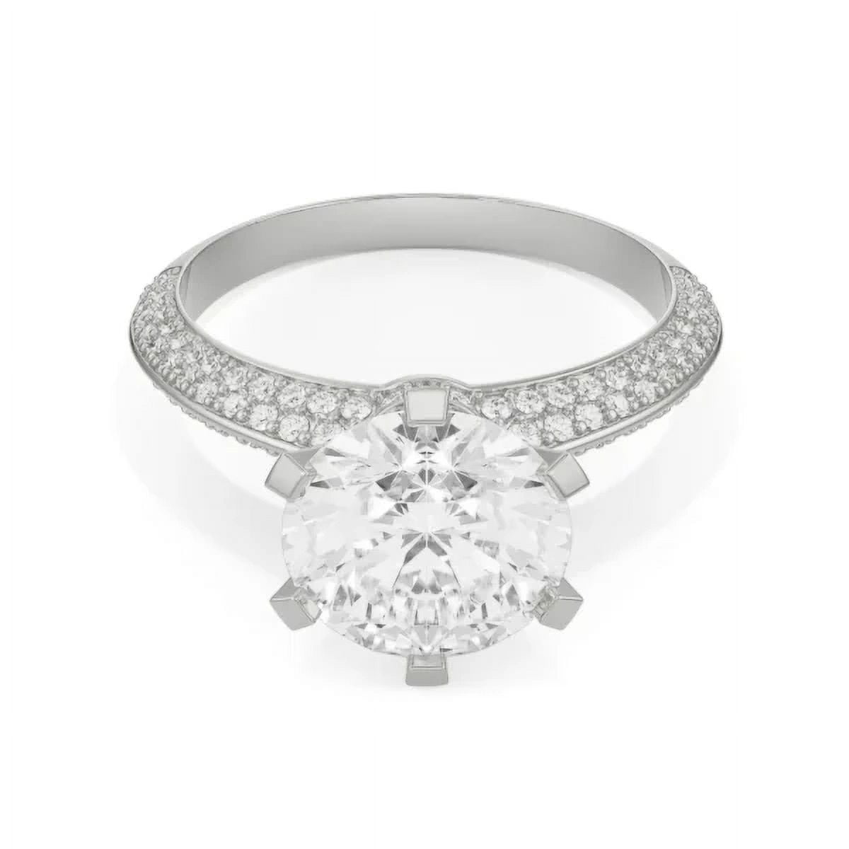 Amor Jewelry 1.92 Ct Moissanite Engagement Ring - Round Cut Design in ...