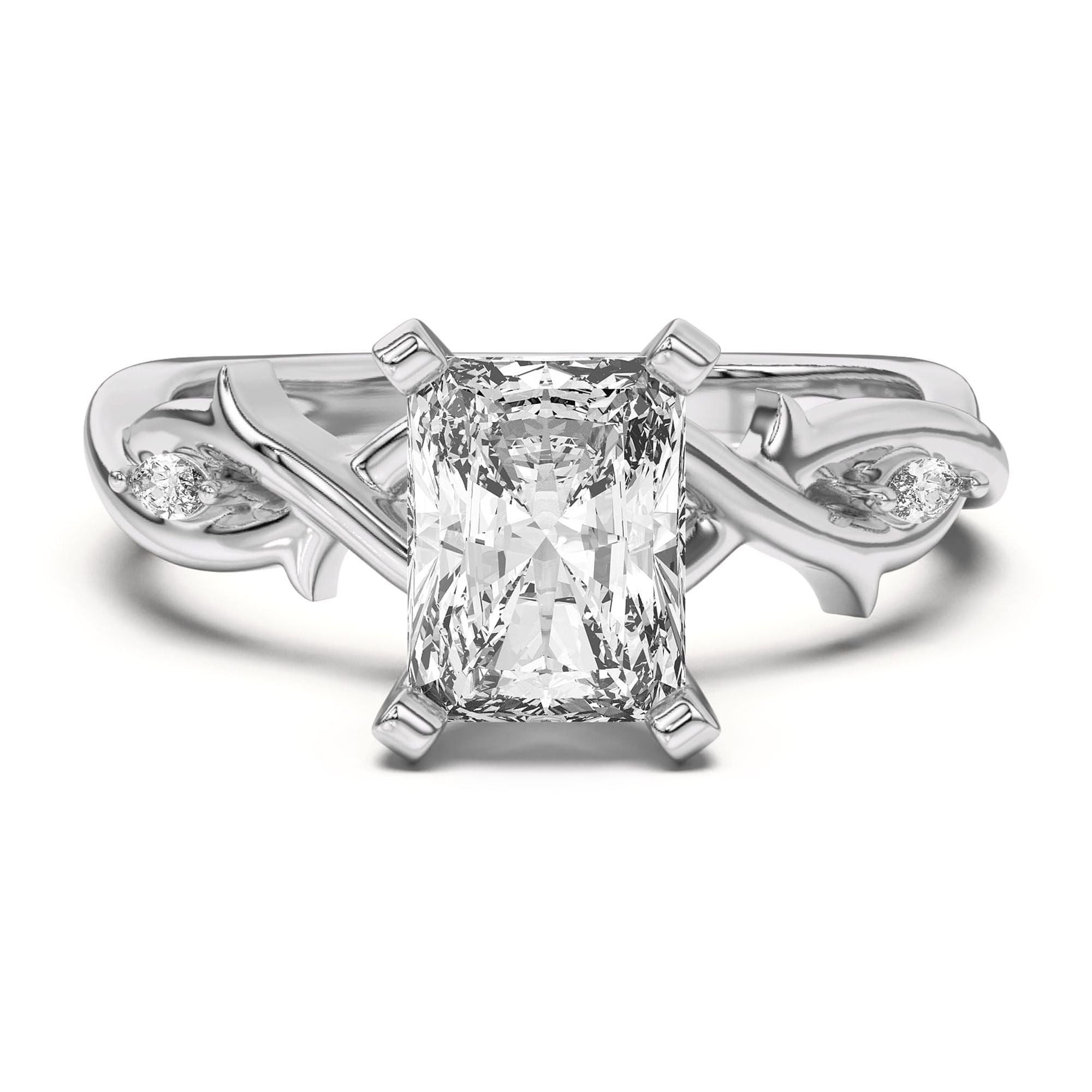 Amor Jewelry 1.92 Ct Radiant Cut Engagement Rings - 14K White Gold ...