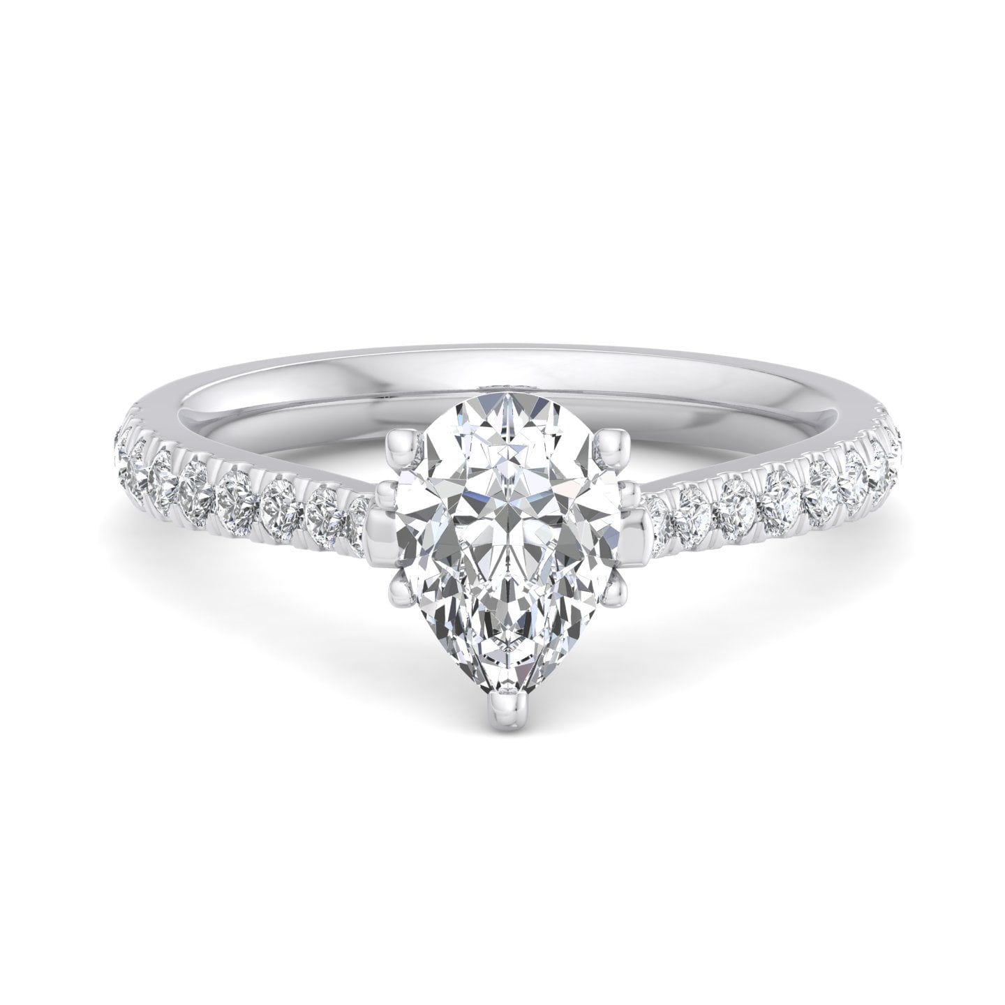 Amor Jewelry 14K White Gold Plated 1.38 Ct Moissanite Engagement Ring ...