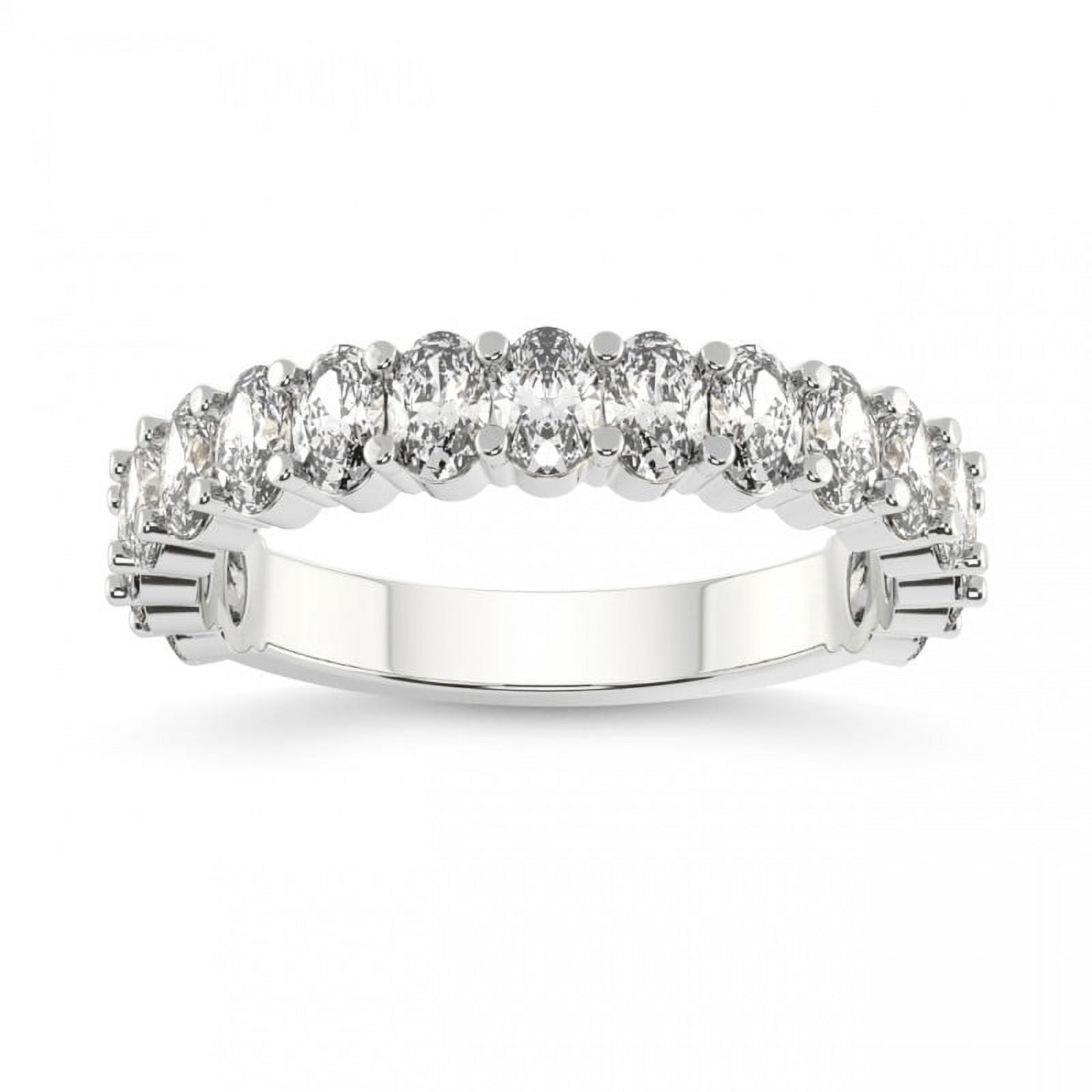 Amor Jewelry 14K White Gold Over Ring - 3.62 Ct Oval Cut Moissanite ...