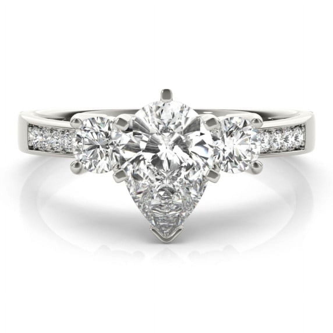 Amor Jewelry 14K White Gold Plated Engagement Ring for Women ...