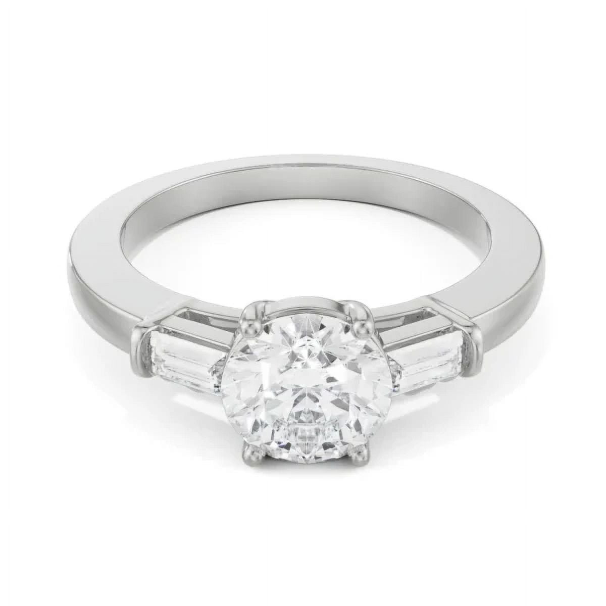 Amor Jewelry 14K White Gold Plated Ring - 1.6 Ct Round Cut Moissanite ...