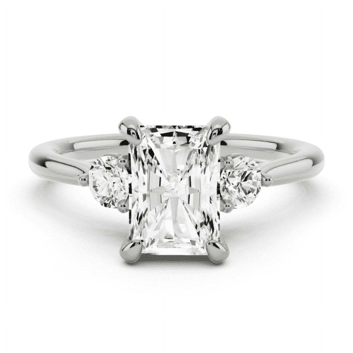 Amor Jewelry 14K White Gold Plated Ring - 1.81 Ct Radiant Cut ...