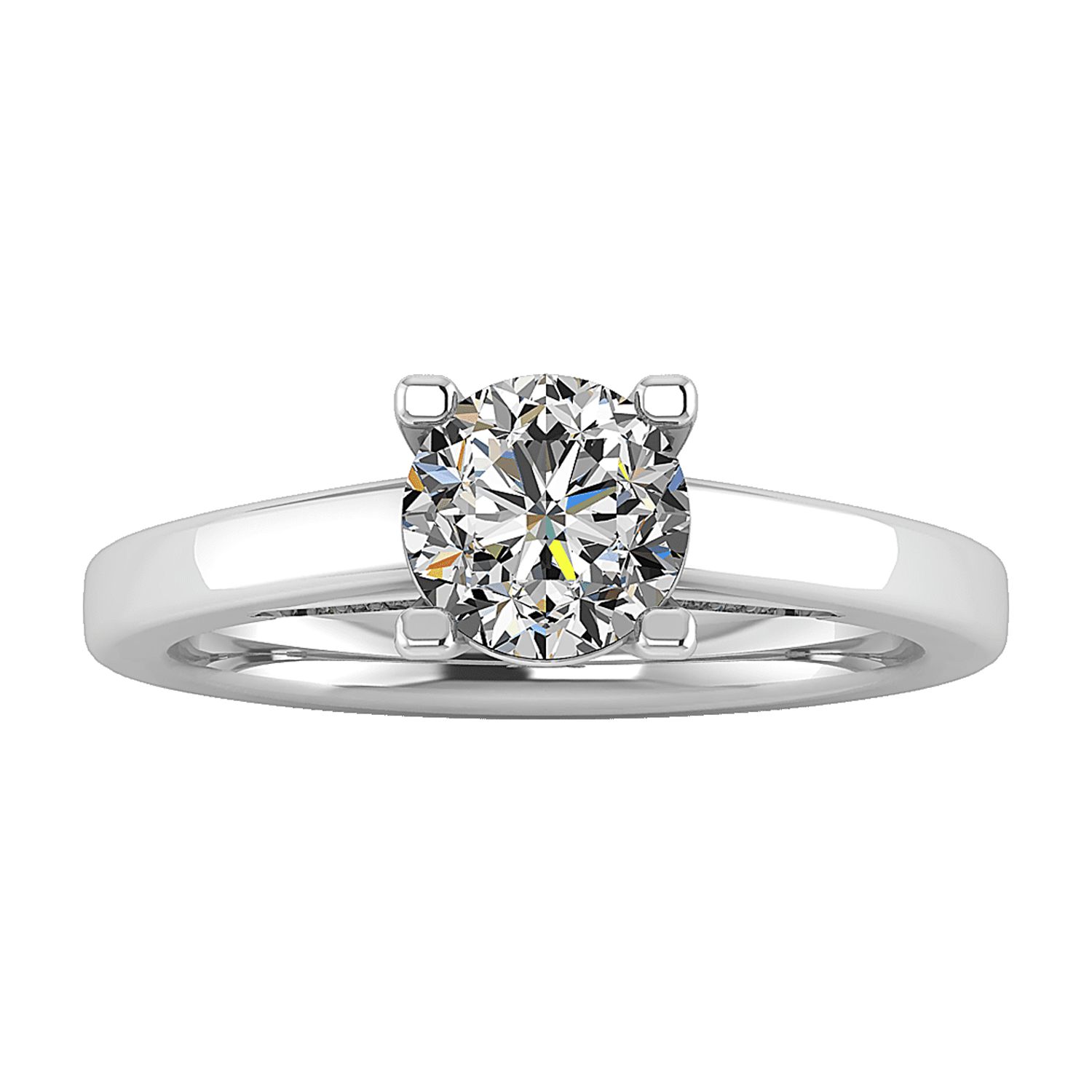 Amor Jewelry 14K White Gold Plated Ring - Exquisite 1.6 Ct Round Cut ...