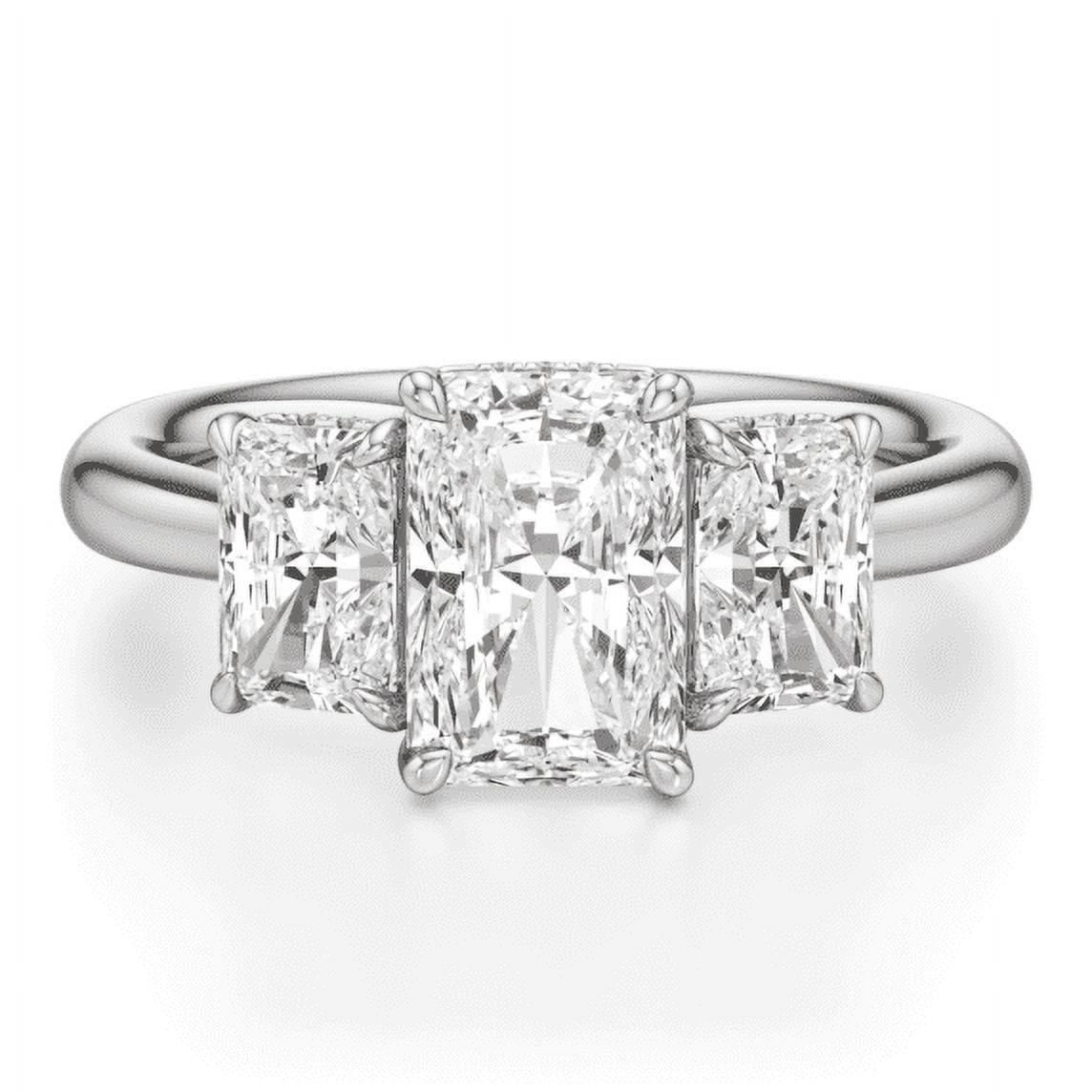 Amor Jewelry 14K White Gold Plated Rings - Stunning 2.02 Ct Radiant Cut ...