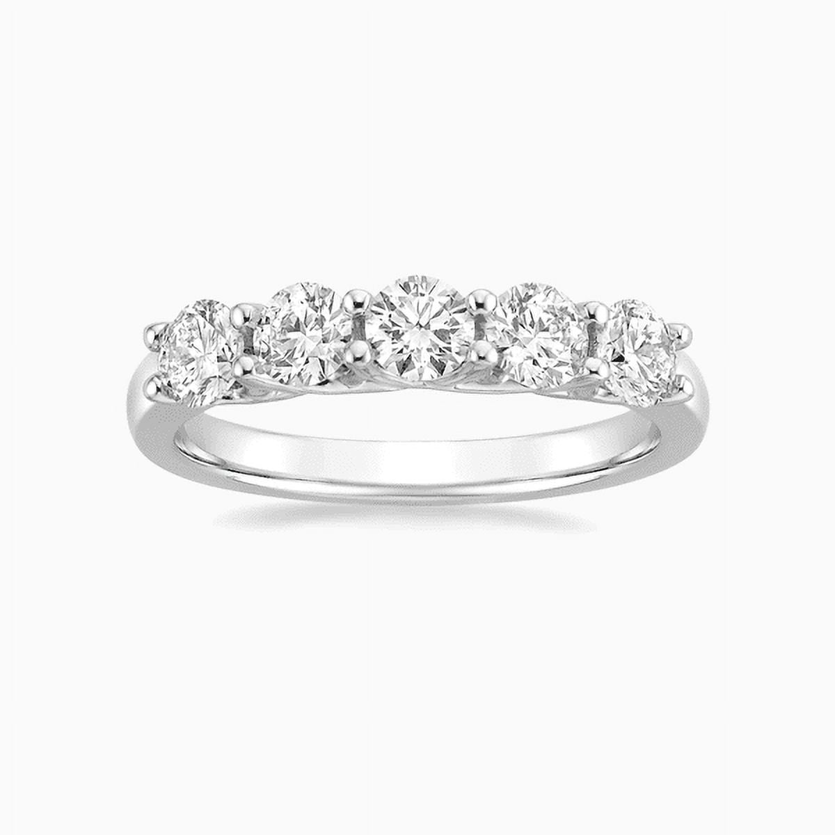 Amor Jewelry 14K White Gold Plated Wedding Ring - 1.49 Ct Round Cut ...