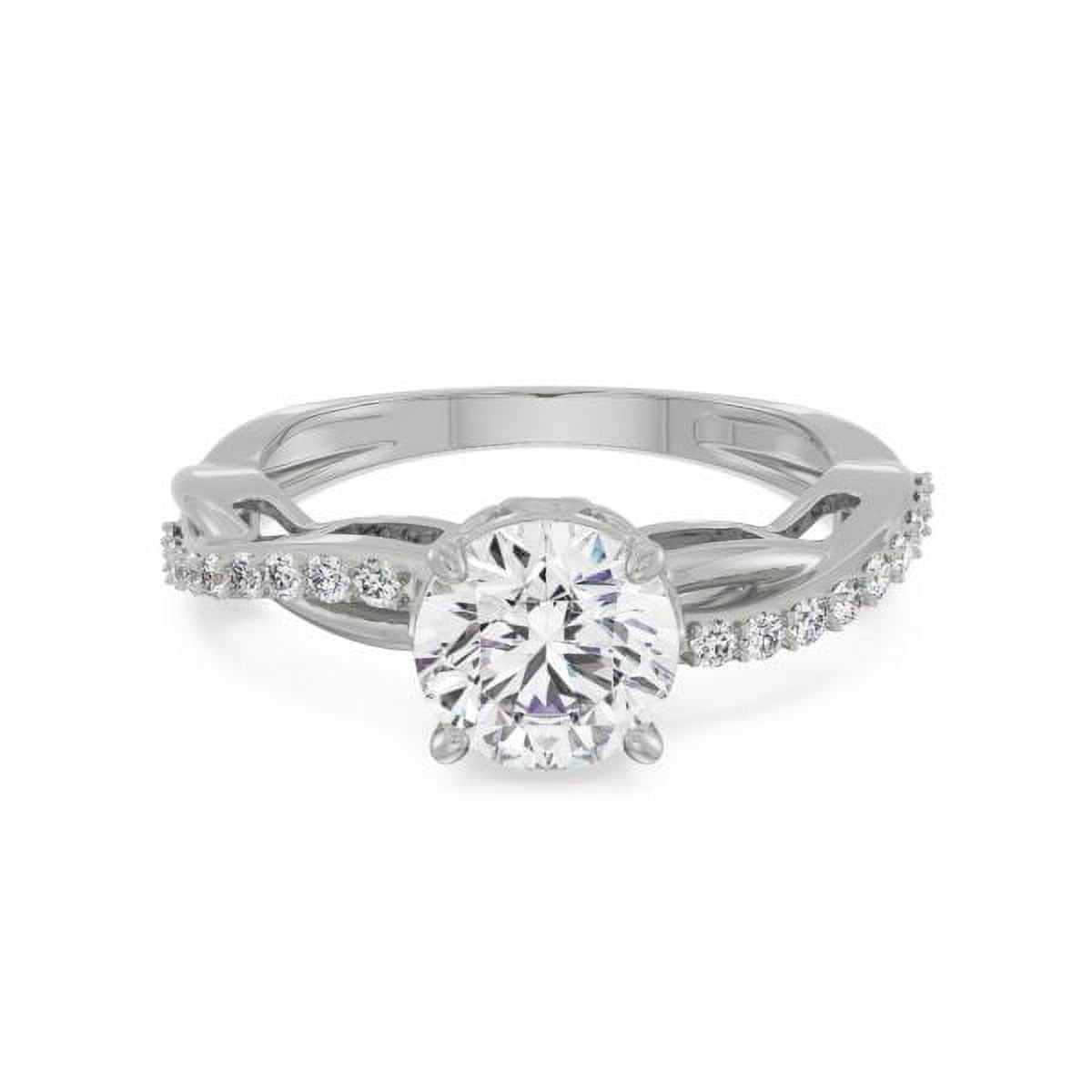 Amor Jewelry 2.02 Ct Moissanite Engagement Ring - Round Cut Design in ...