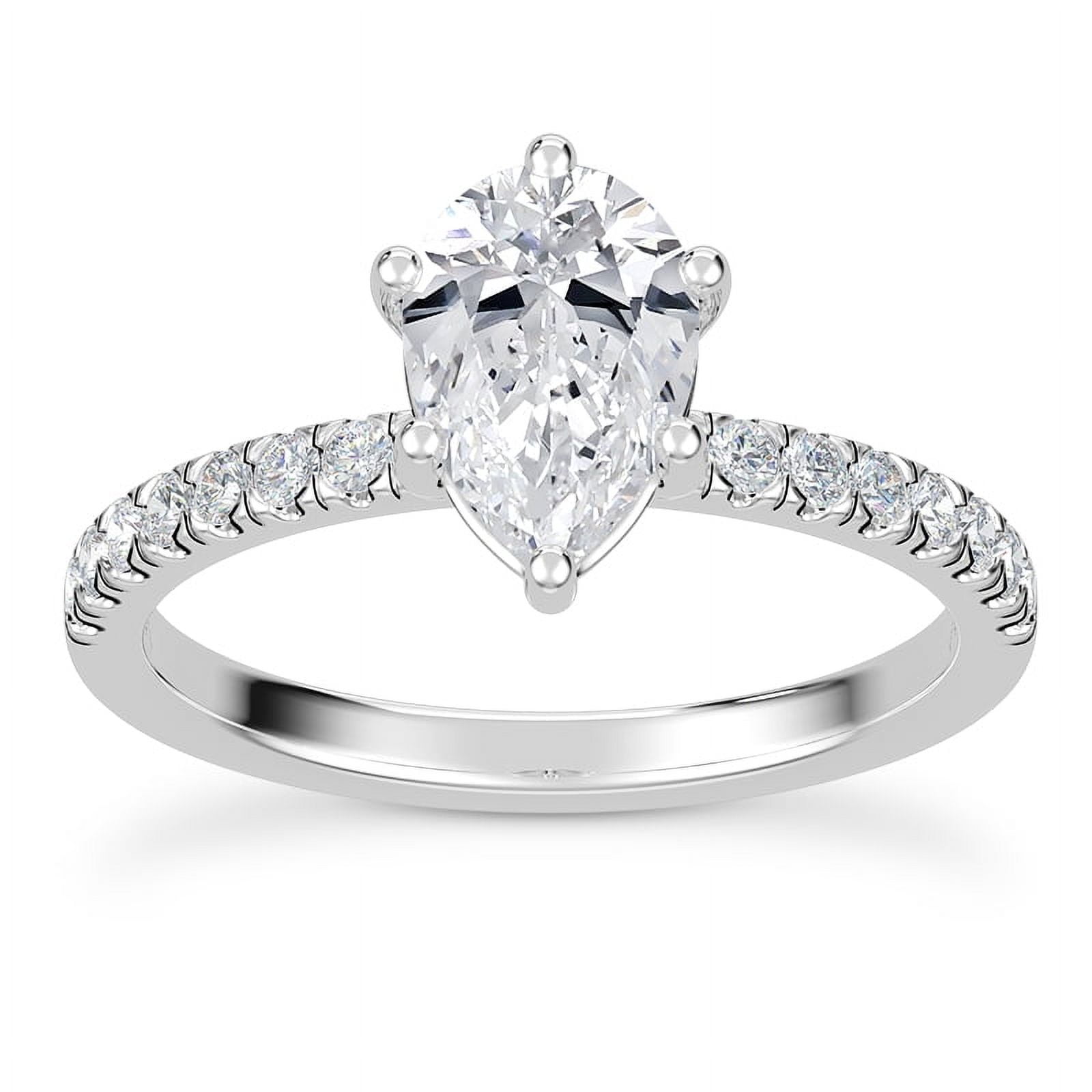 Amor Jewelry 2.02 Ct Pear Cut Moissanite Engagement Ring - Moissanite ...