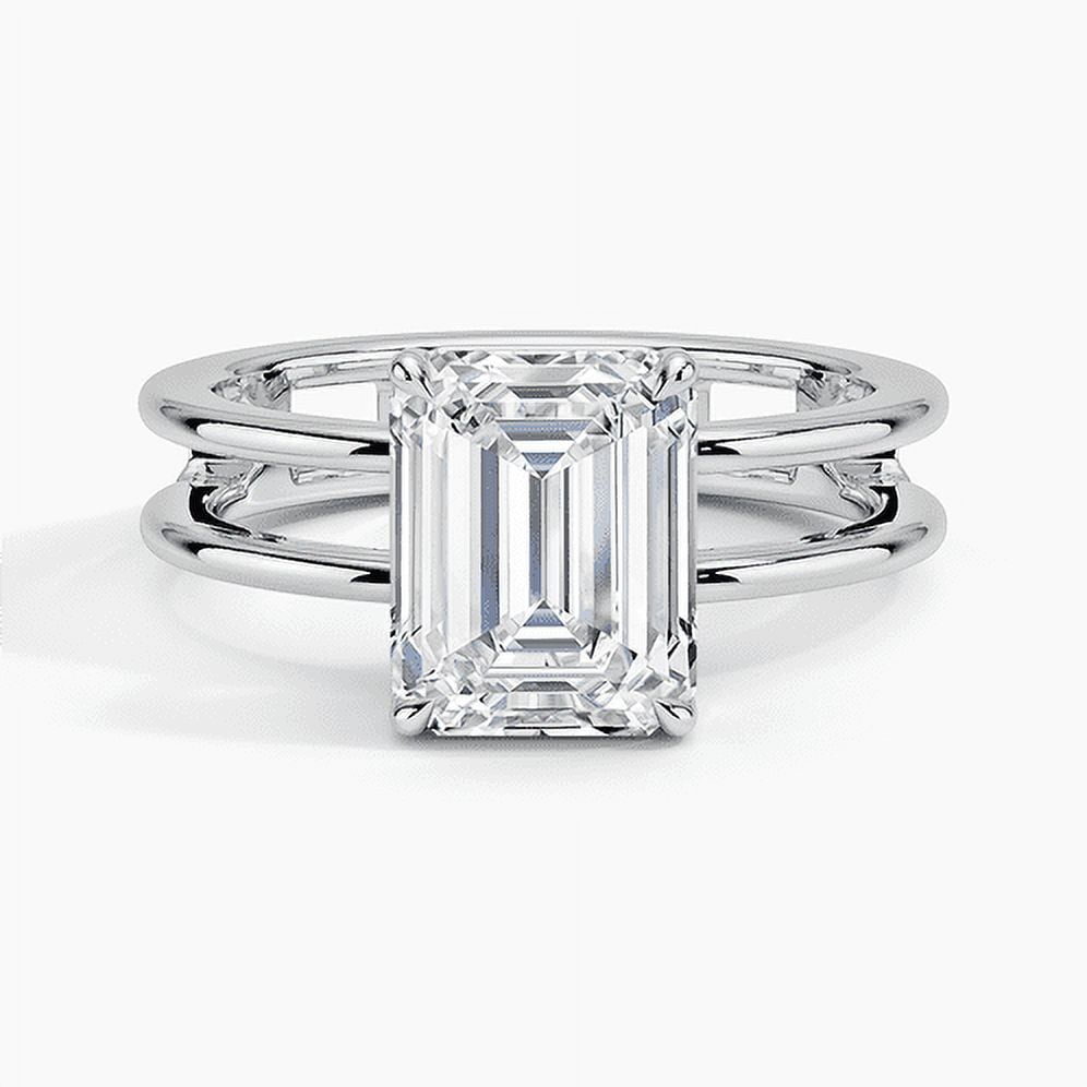 Amor Jewelry Elegant 2.24 Ct Emerald Cut Moissanite Engagement Ring ...