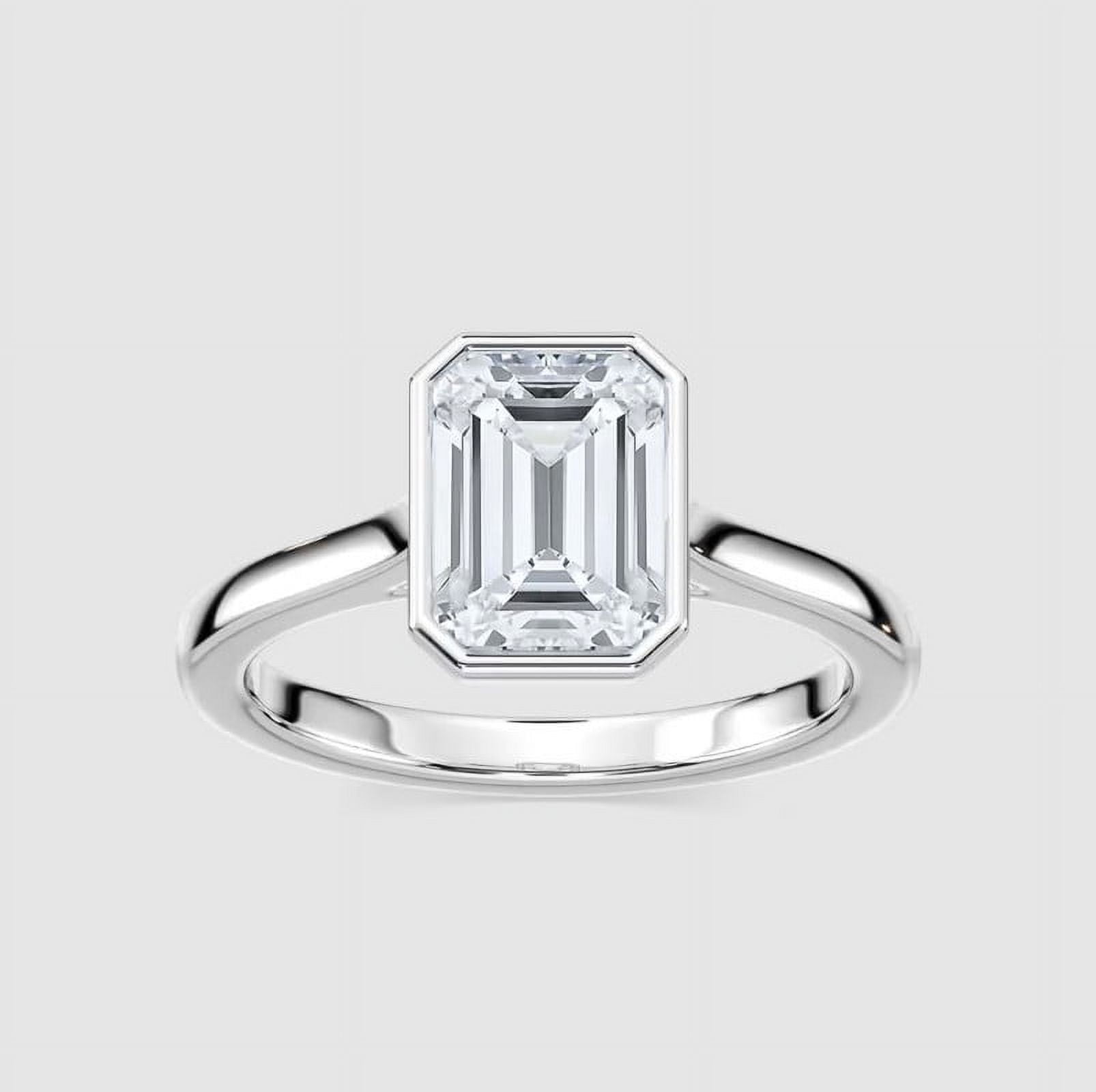 Amor Jewelry Emerald Cut 2.24 Ct Moissanite Engagement Ring - Beautiful ...