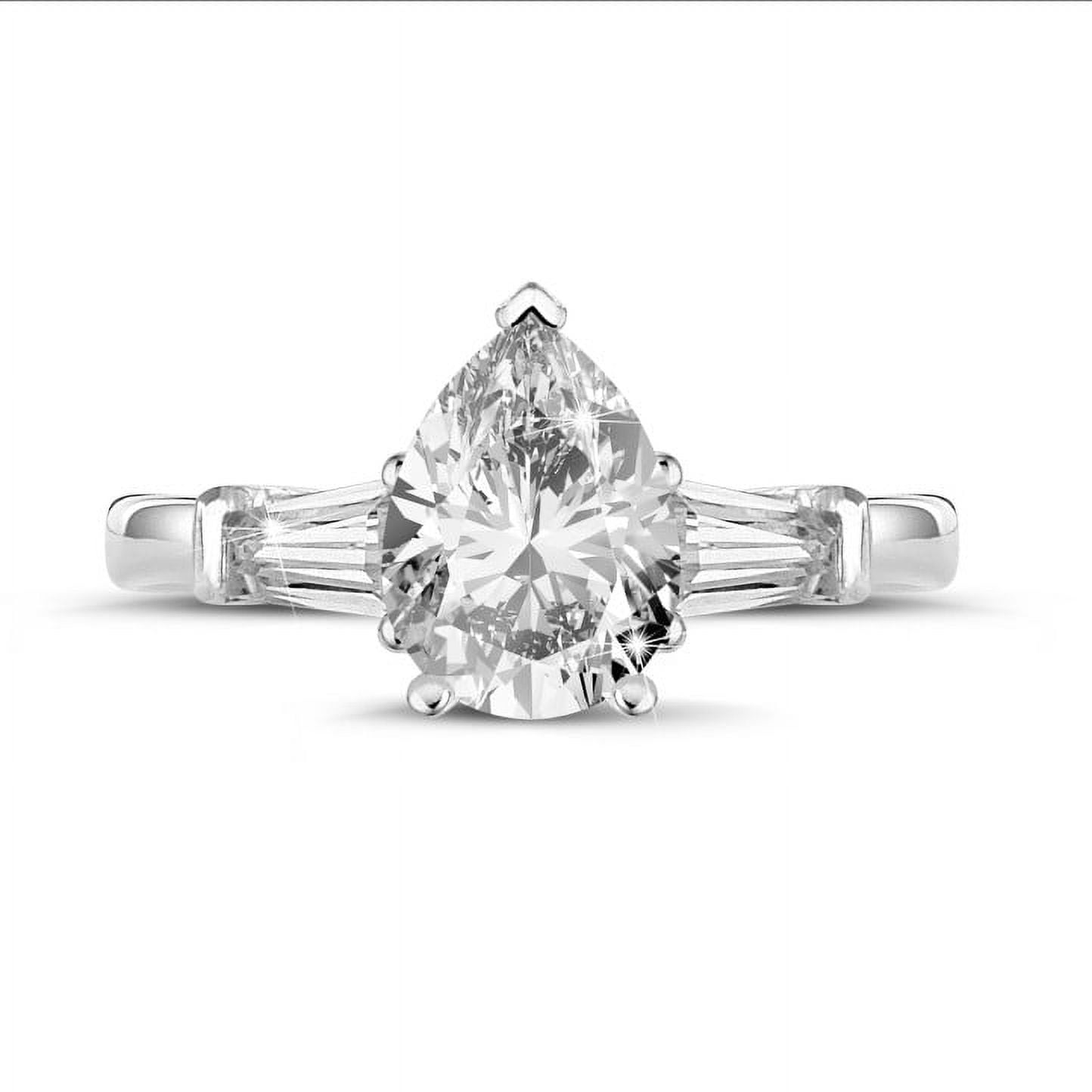 Amor Jewelry Engagement Ring for Women - 1.49 Ct Pear Cut Moissanite ...
