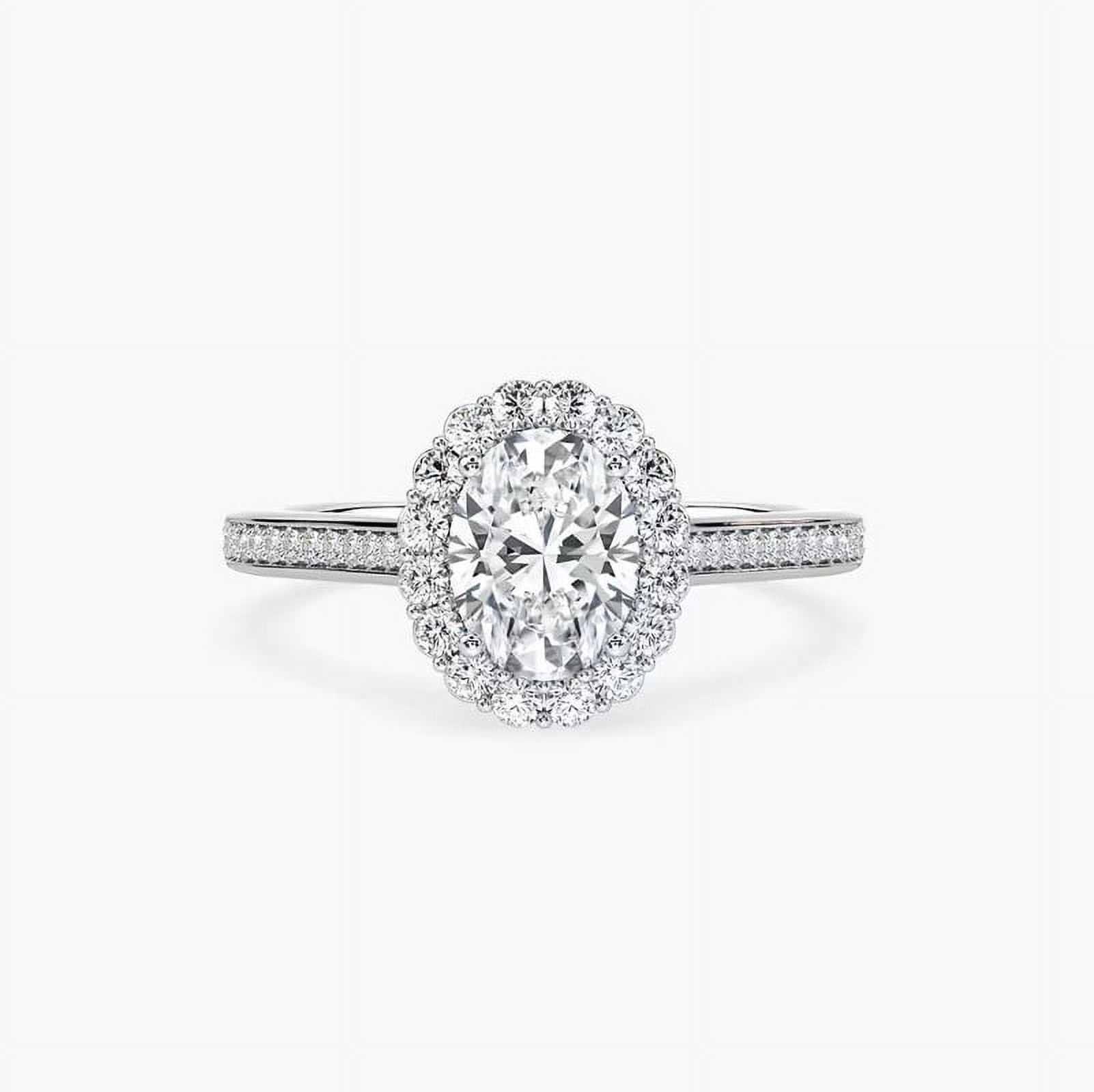 Amor Jewelry Oval Cut 1.7 Ct Moissanite Engagement Ring - Elegant 14K ...