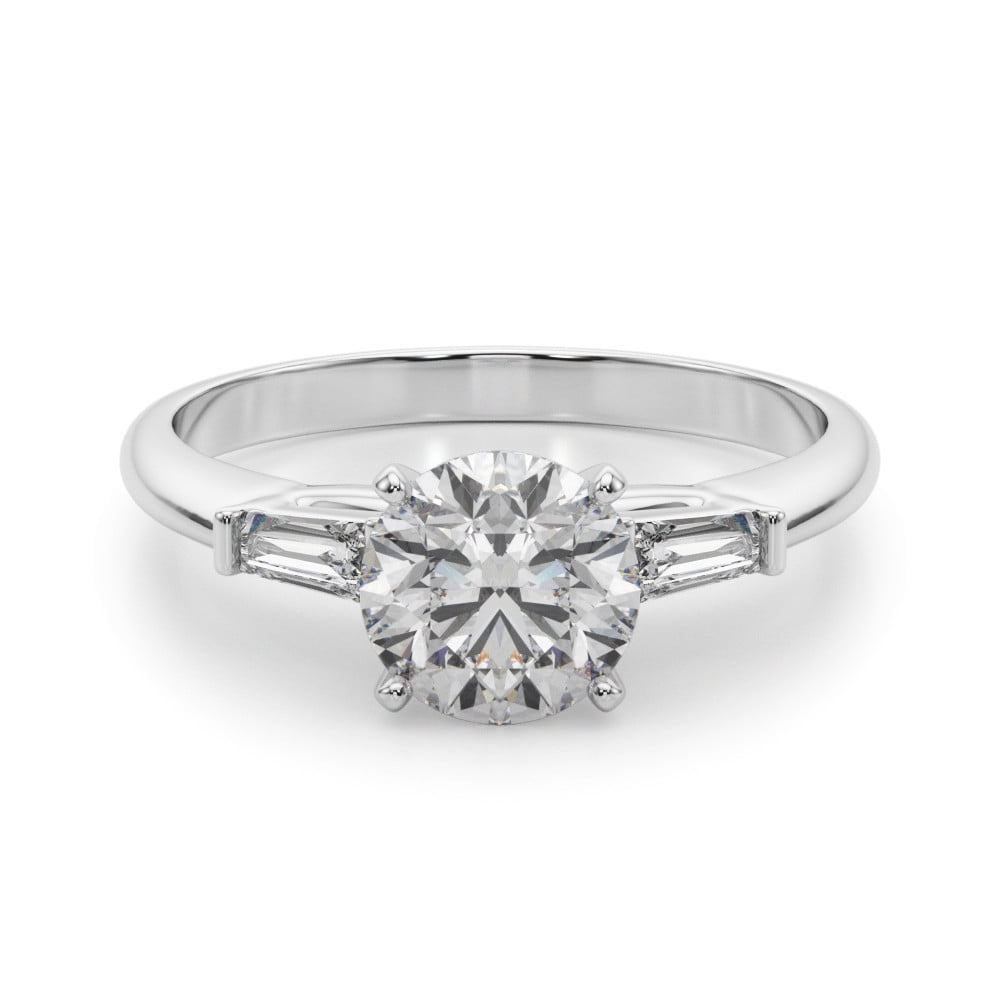 Amor Jewelry Ring - 2.02 Ct Round Moissanite Prong Set Three Stone ...