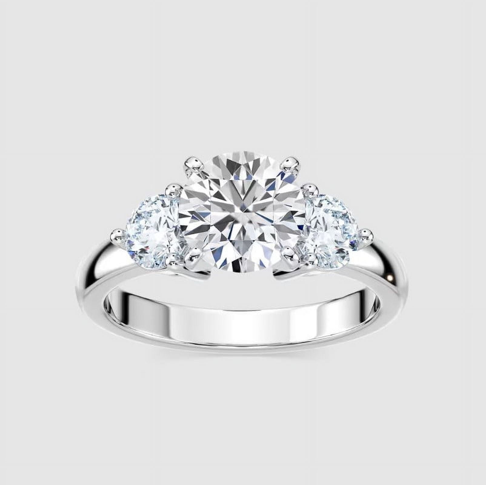 Amor Jewelry Round Cut 1.92 Ct Moissanite Engagement Ring - Elegant 14K ...