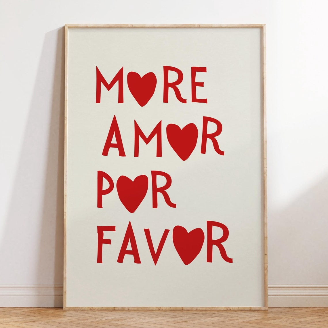 More Amor Por Favor Print Maximalist Poster Love Quote Art Modern ...
