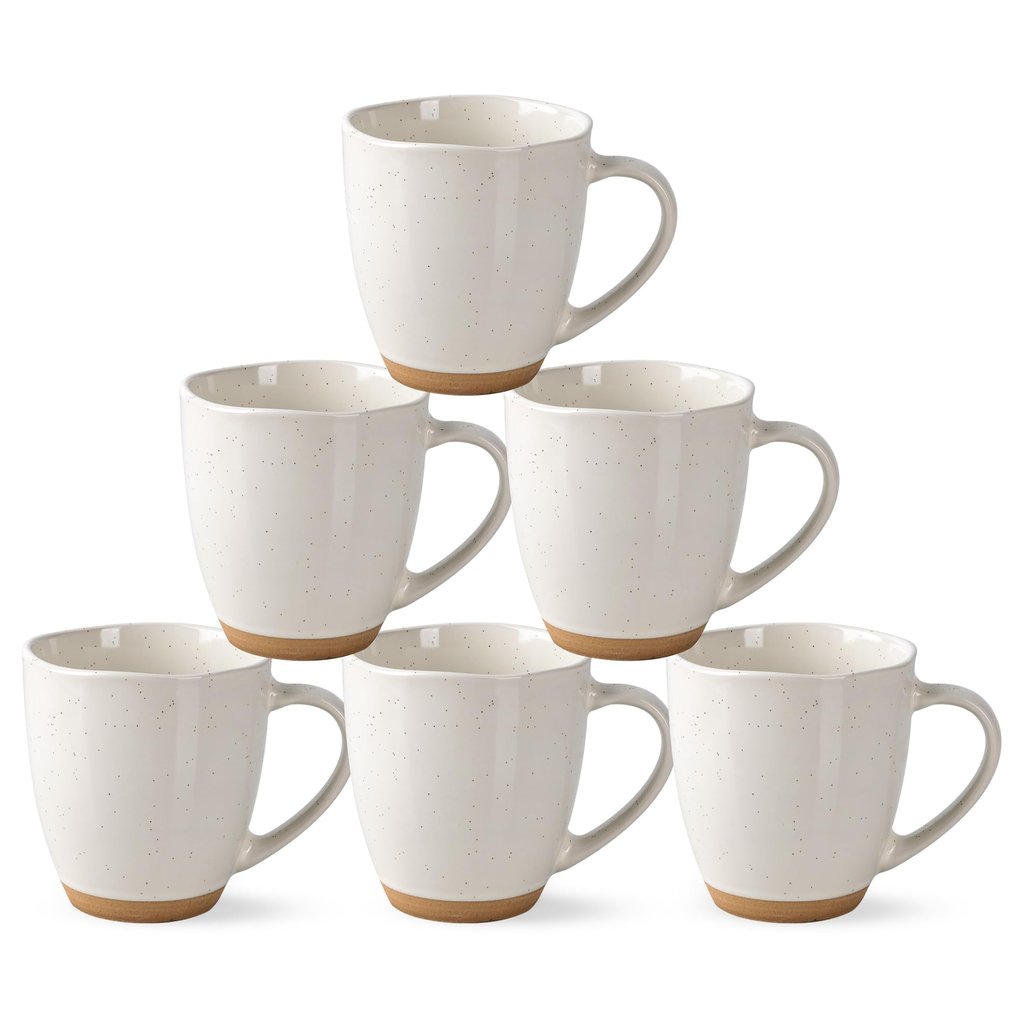 AmorArc 12oz Ceramic Coffee Mugs set of 6, Stylish Coffee Mugs with ...