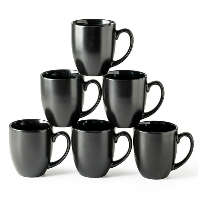AmorArc 16oz Set of 6 Ceramic Mugs, Suitable for Tea, Latte, Safe for ...