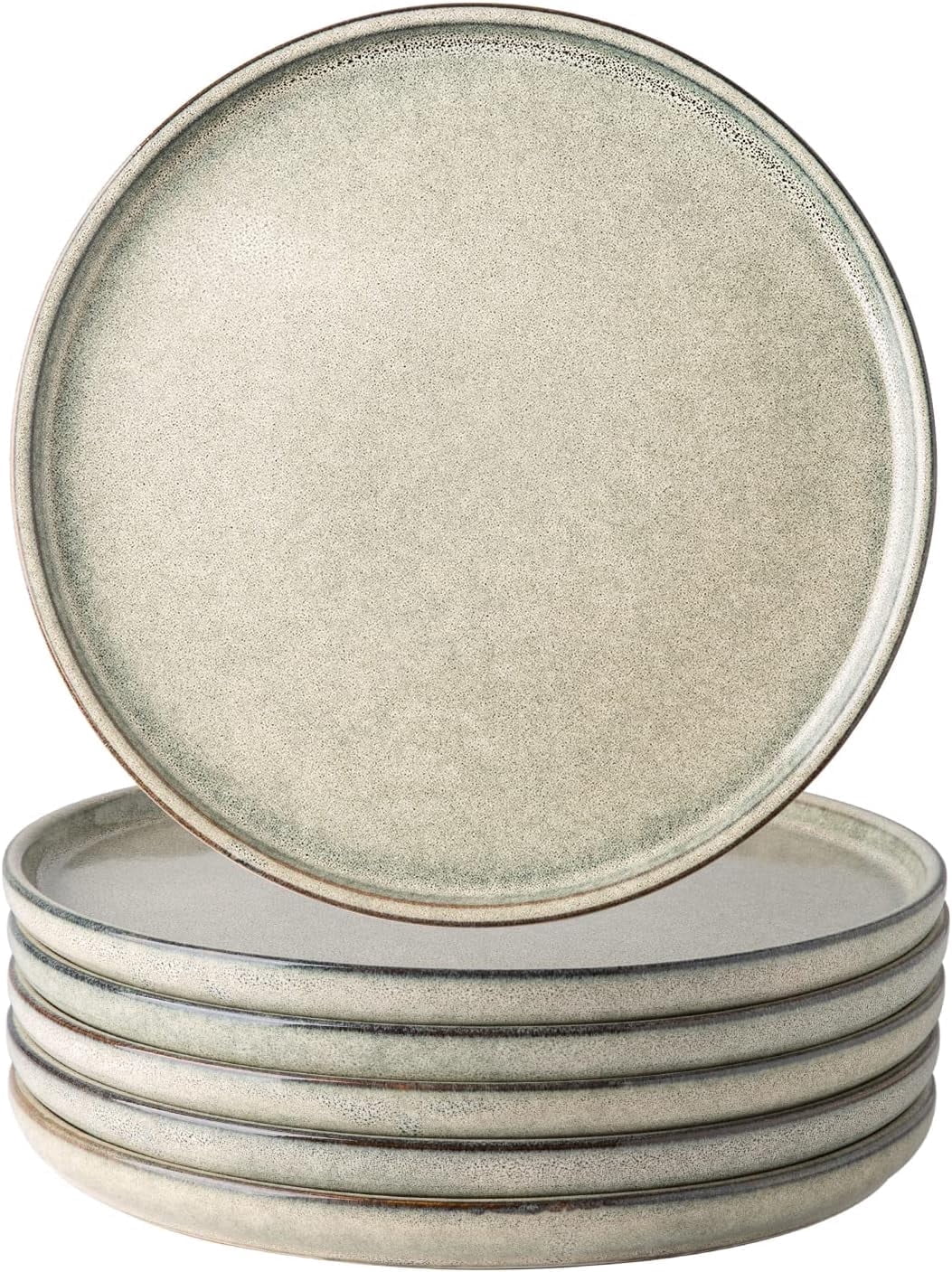 AmorArc Dinner Plates Set of 6, 10.5 Inch Reactive Glaze Ceramic Plates ...