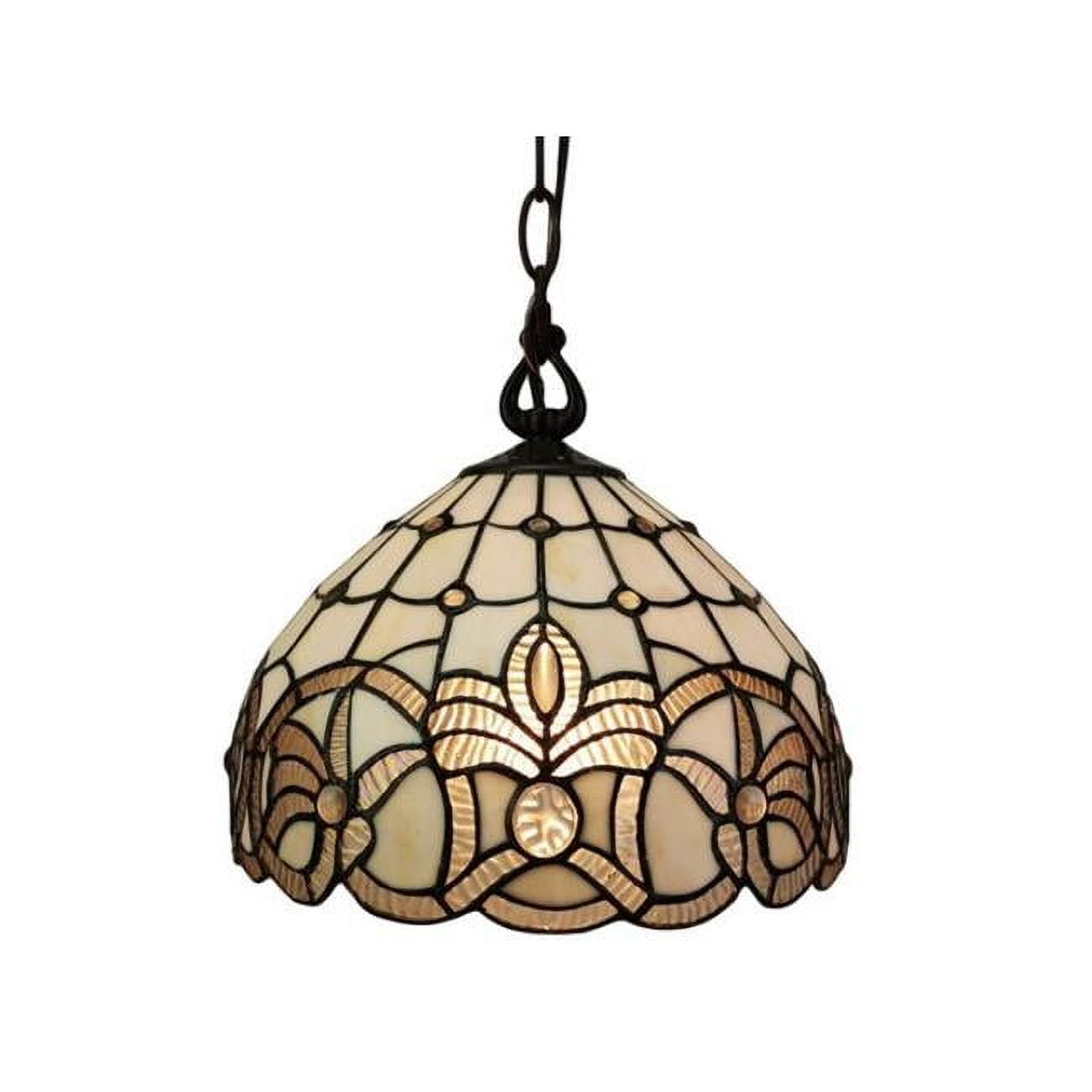 Amora Lighting Tiffany Style Floral Pendant Ceiling Lamp, 12 in ...