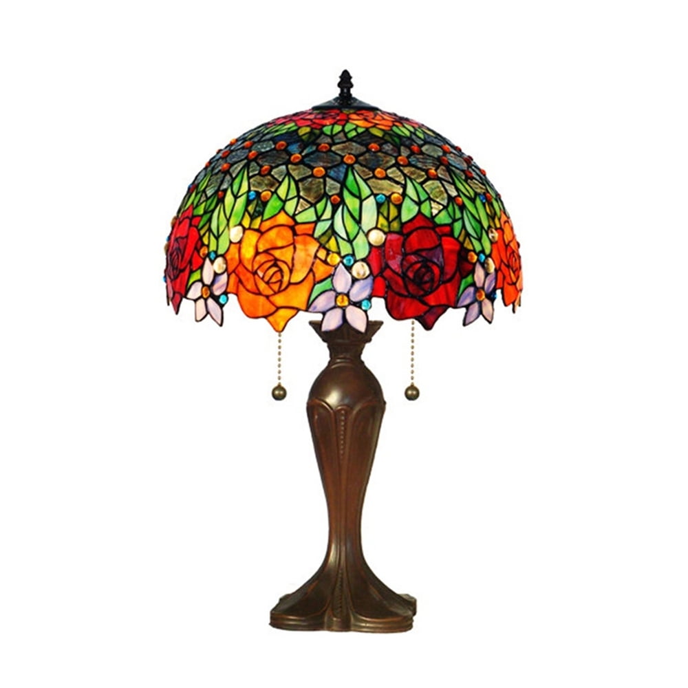 Amora Lighting Amora Lighting AM1534TL16 Tiffany Style Roses Table Lamp ...