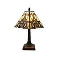 Amora Lighting Hand-Crafted Tiffany Style Geometric Mini Table Lamp ...