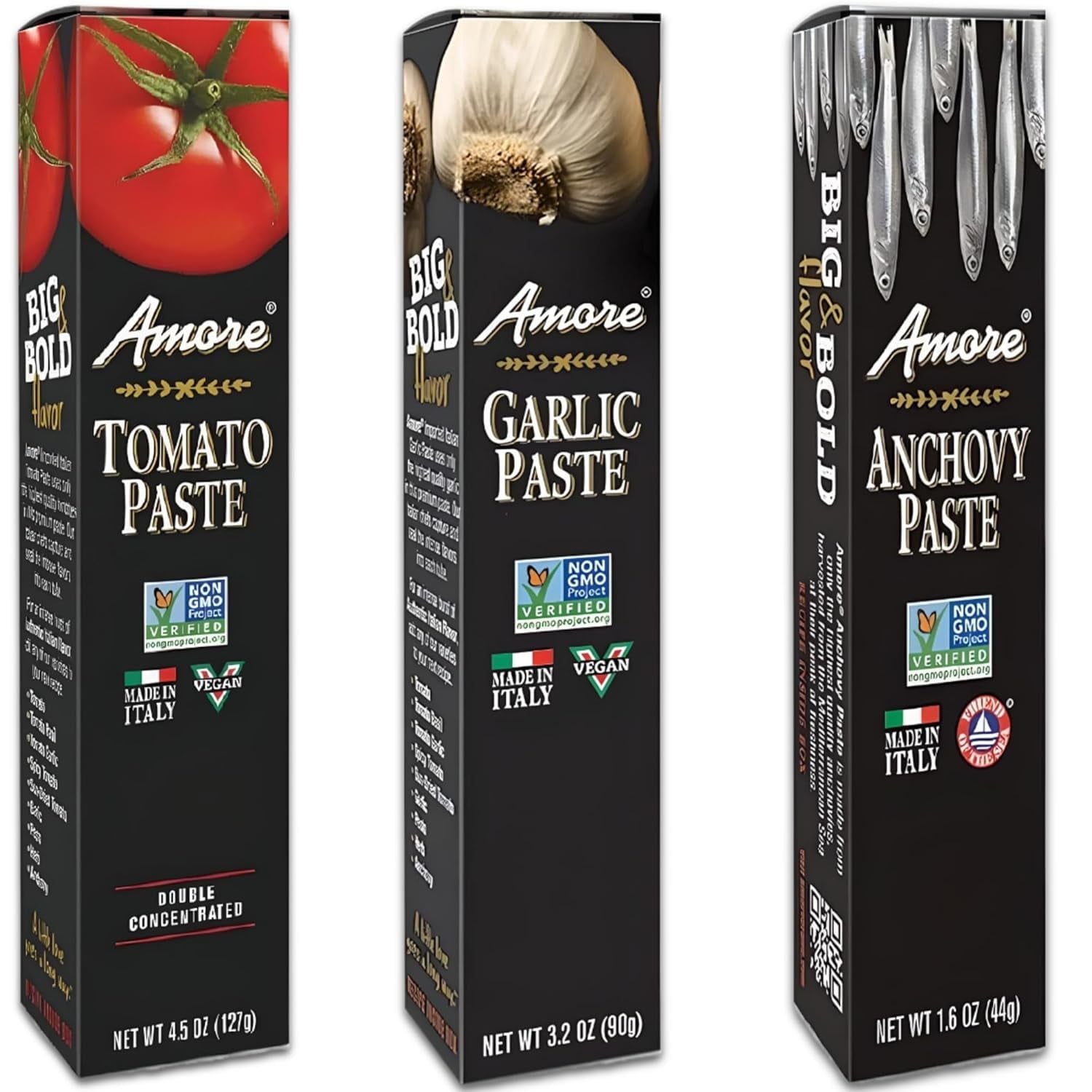 Amore Crowd Favorite - Garlic Paste (3.2oz), Tomato Paste (4.5oz ...