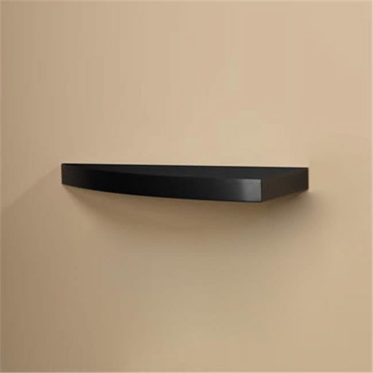 Amore Designs Wood Shelving Grande Black Curved Shelf - Black - 10 x 24 ...