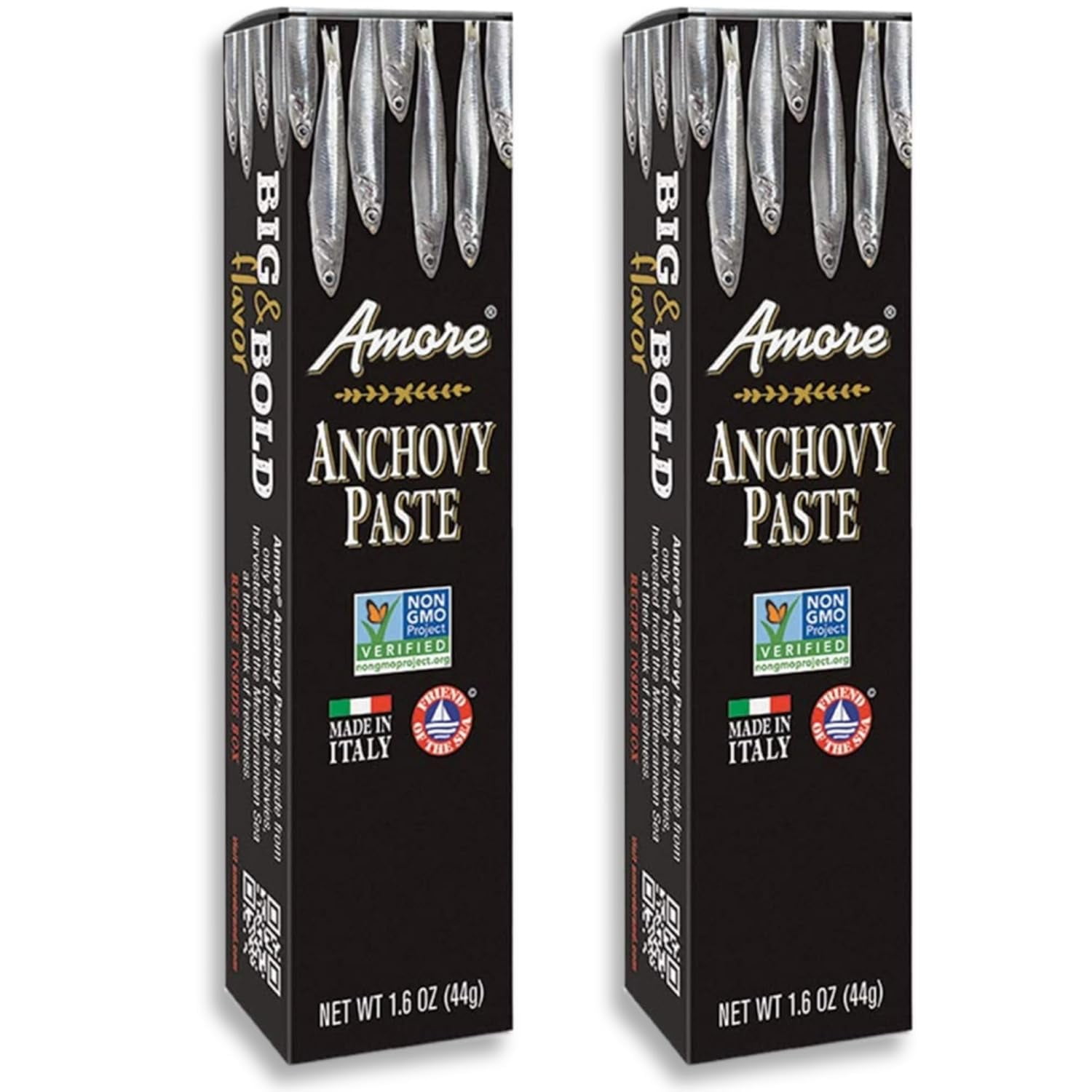 Amore Italian Anchovy Paste, 2 Tubes 1.6 oz Each, Savory Umami Flavor ...