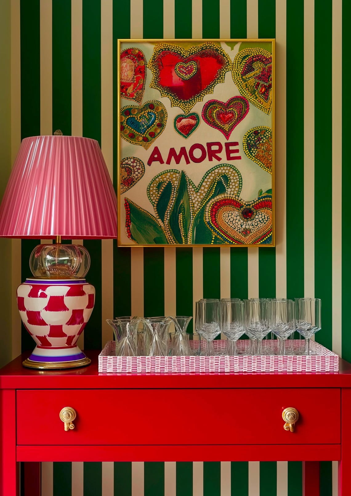 Amore Italian Word Eclectic Romantic Wall Art Unframed Paper Print ...
