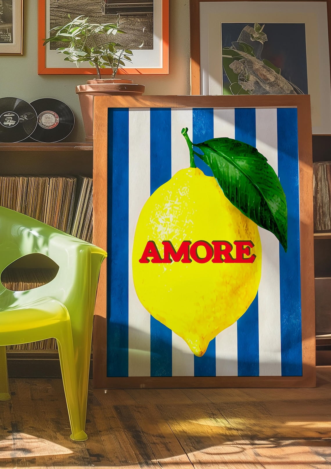 Amore Lemon Italian Kitchen Mediterranean Poster Unframed Paper Print ...
