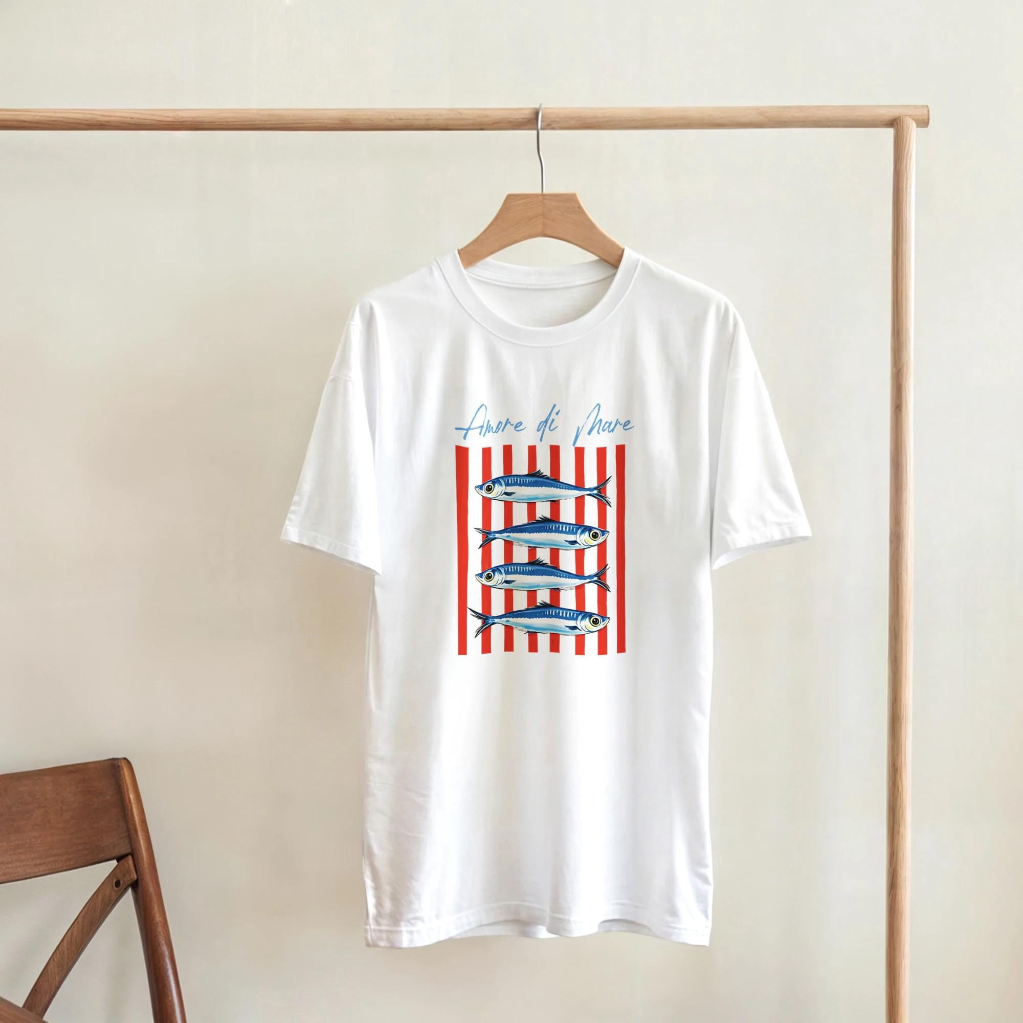Amore di Mare Sardines T-Shirt, Sardines Sea Love Shirt, Coastal ...