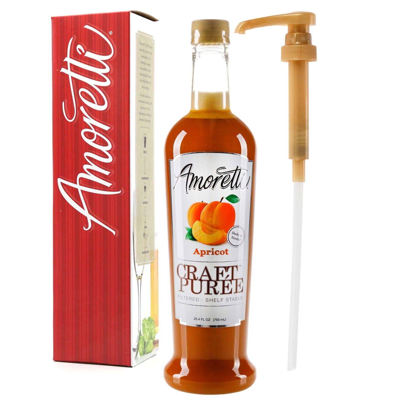 Amoretti - Apricot Craft Puree® 750 mL - Perfect for Brewing, Cocktails ...