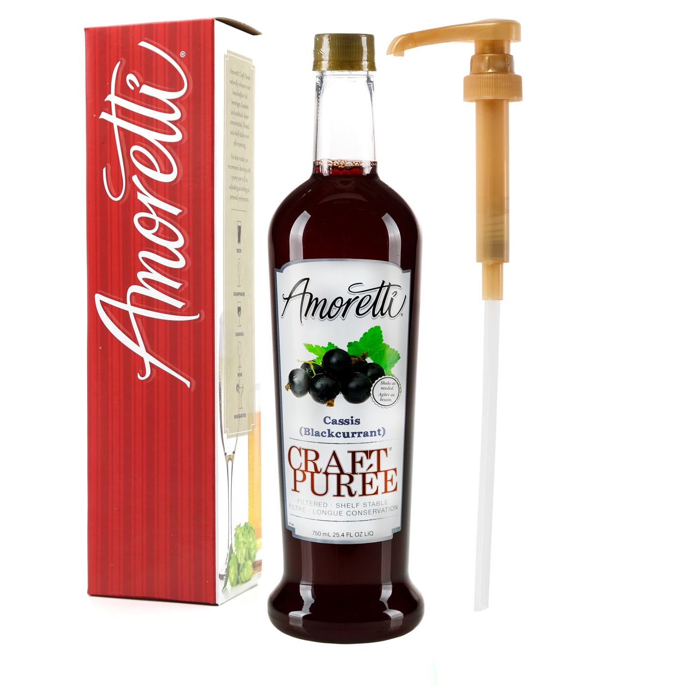 Amoretti - Cassis (Blackcurrant) Craft Puree® 750 mL - Perfect for ...