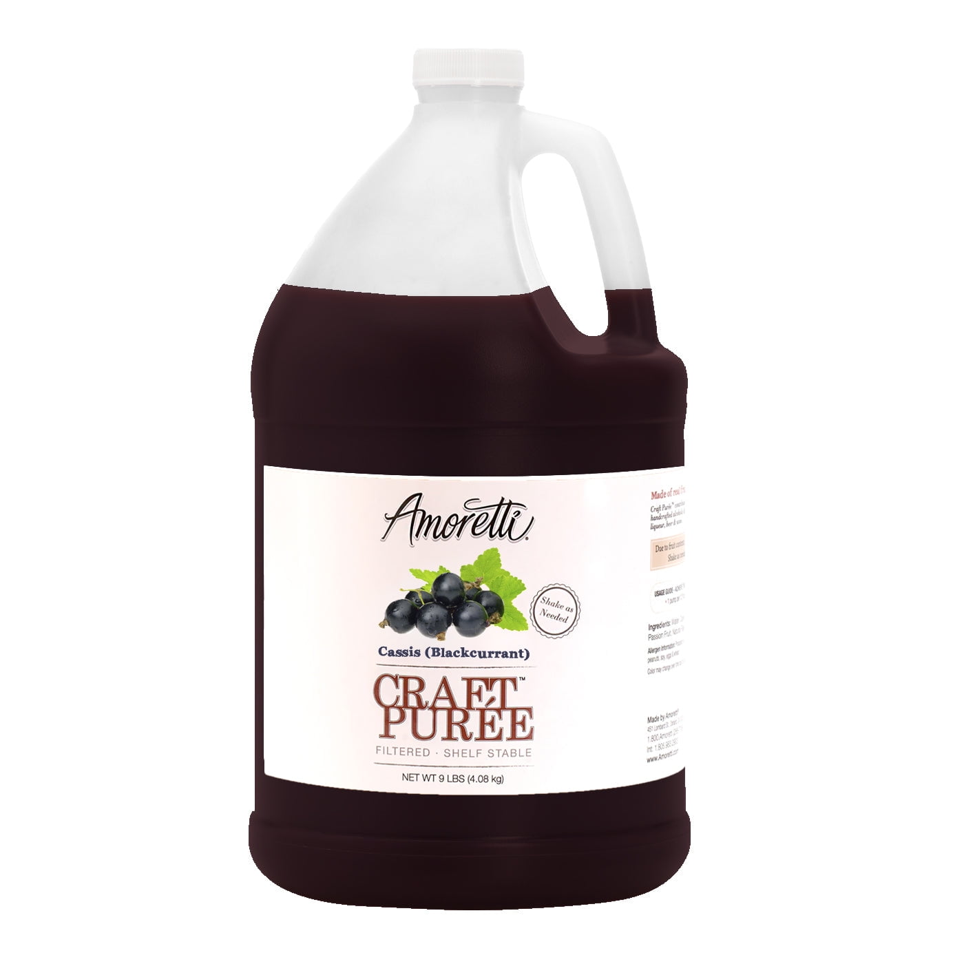 Amoretti - Cassis (Blackcurrant) Craft Puree® 9 lbs - Perfect for ...