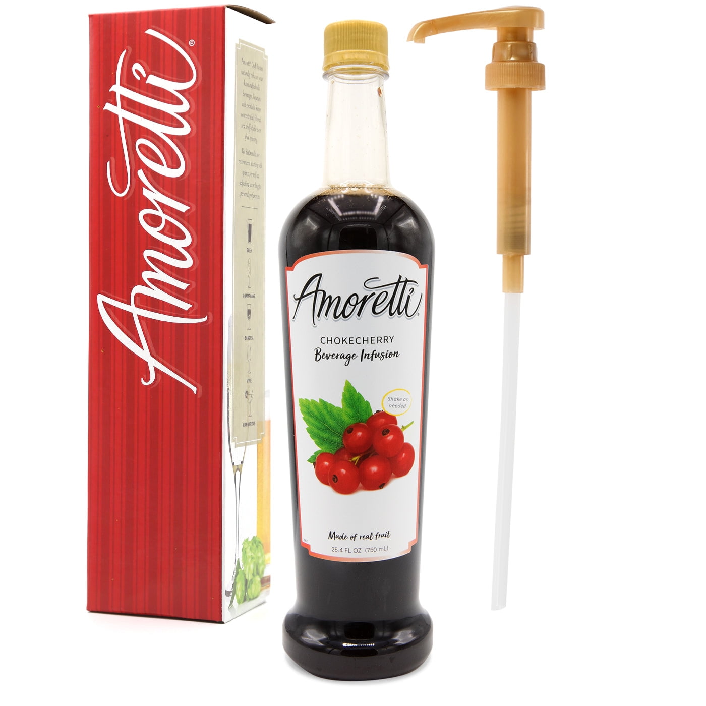 Amoretti - Chokecherry Beverage Infusion, 94 Servings Per Bottle (750 ...