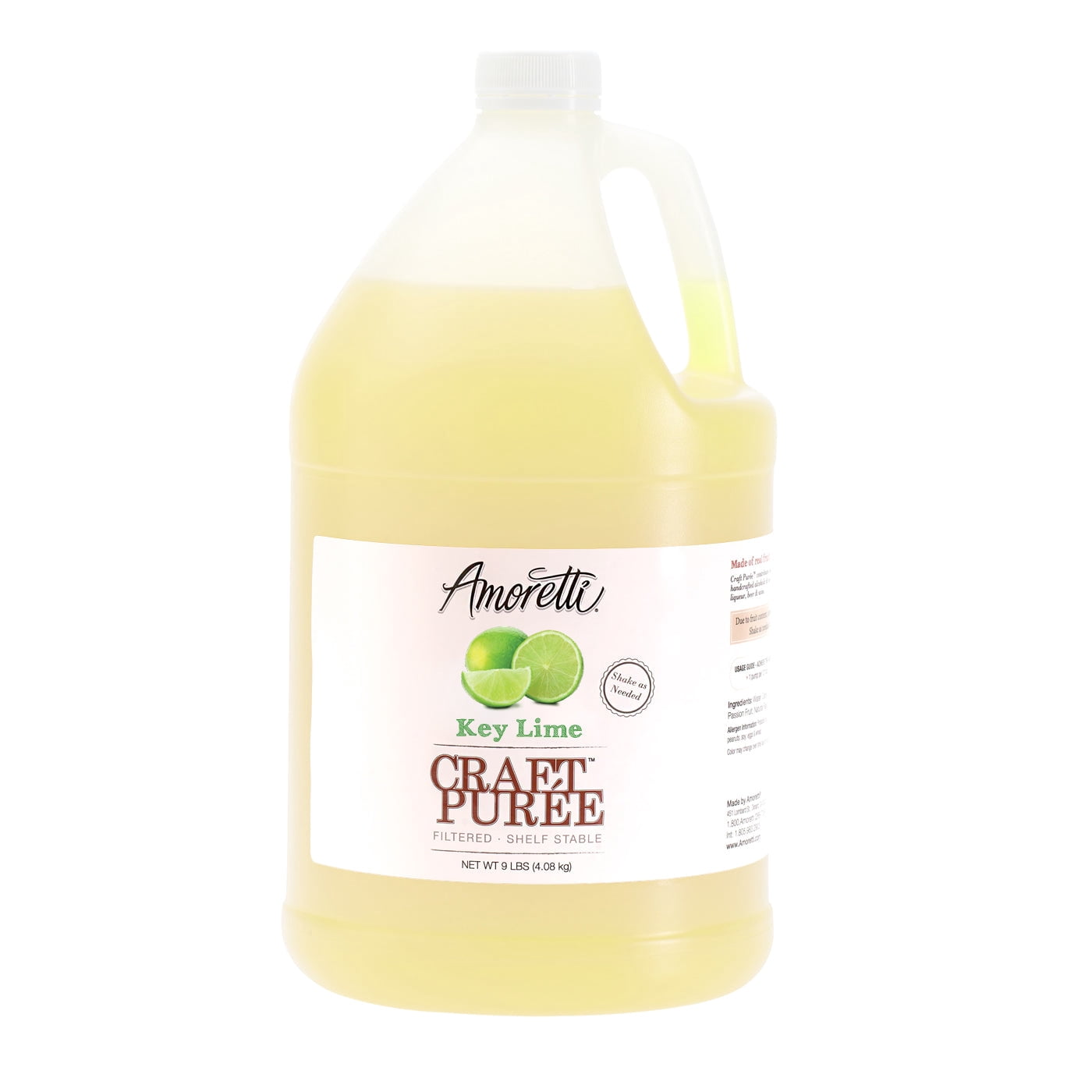 Amoretti - Key Lime Craft Puree® 9 lbs - Perfect for Brewing, Cocktails ...