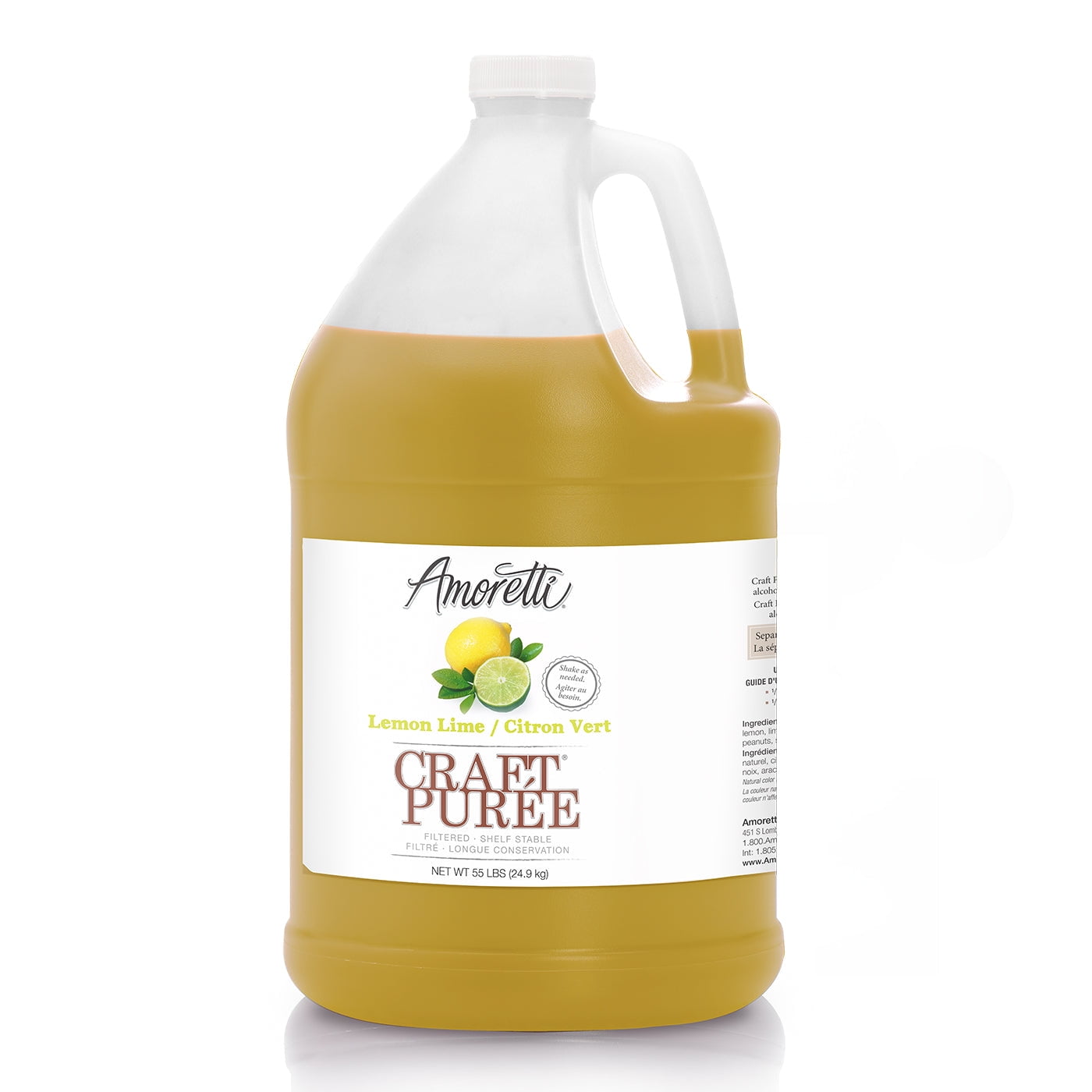 Amoretti - Lemon Lime Craft Puree® 9 lbs - Perfect for Brewing, Cocktails, and other Beverages ...