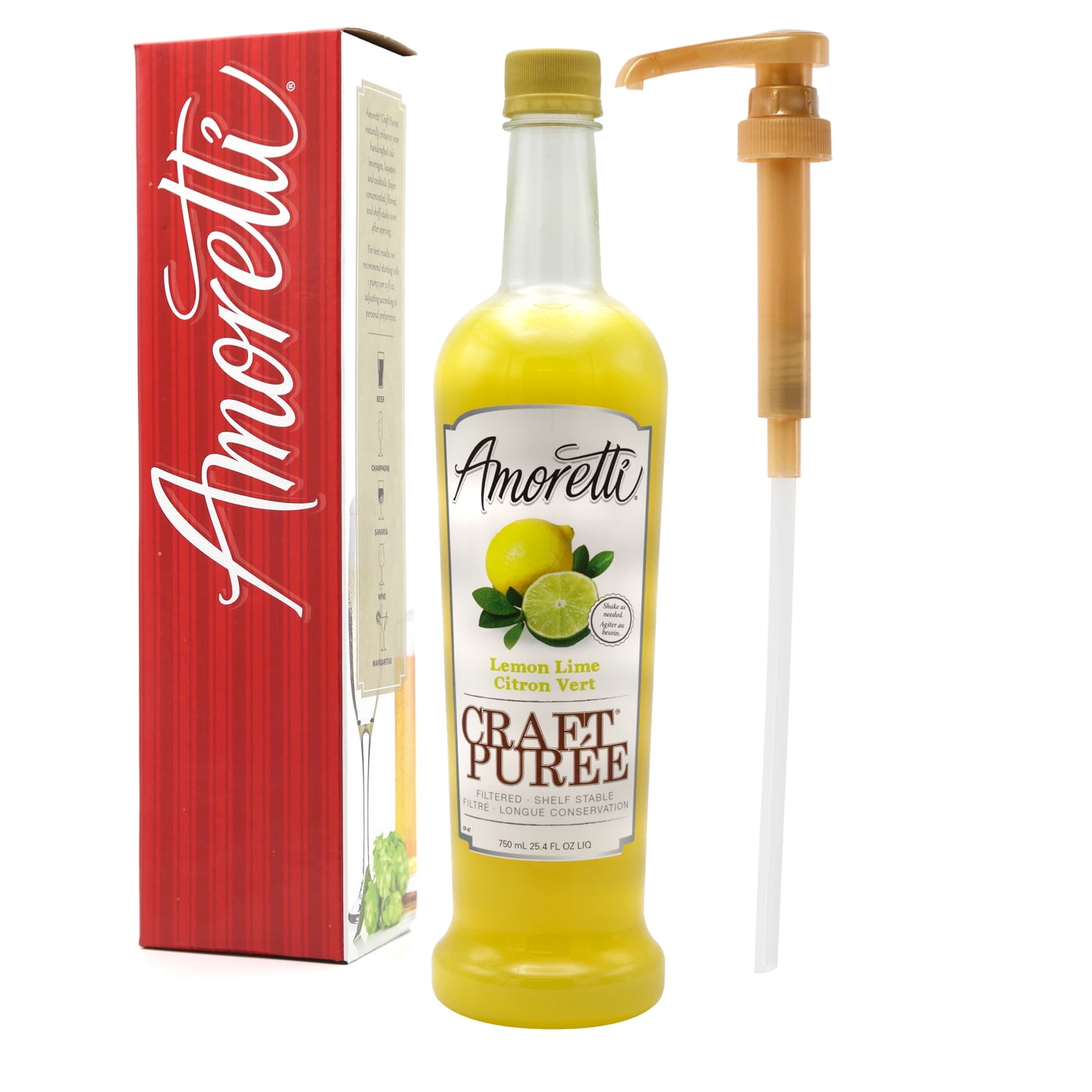 Amoretti - Lemon Lime Craft Puree® 750 mL - Perfect for Brewing ...