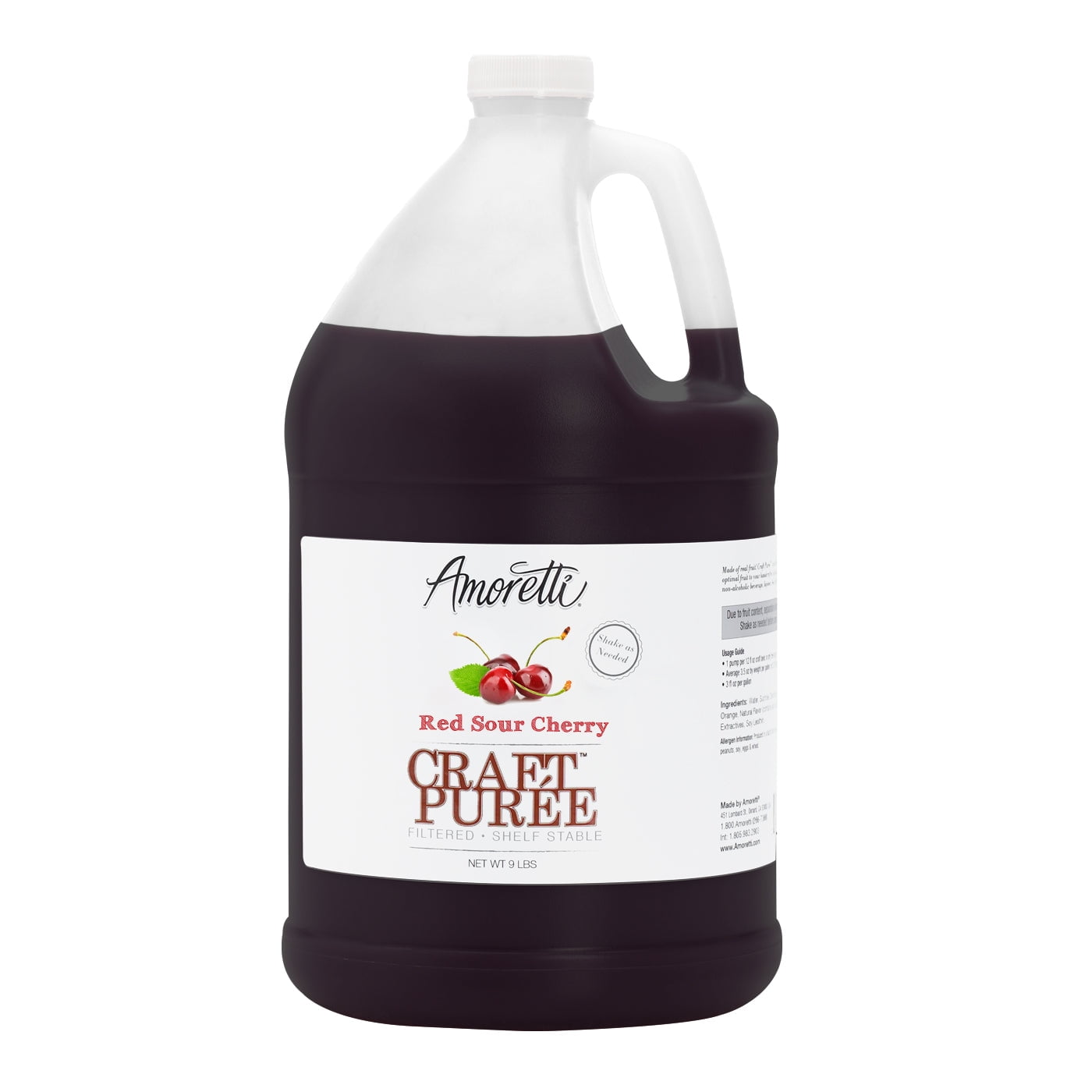 Amoretti - Red Sour Cherry Craft Puree® 9 lbs - Perfect for Brewing ...