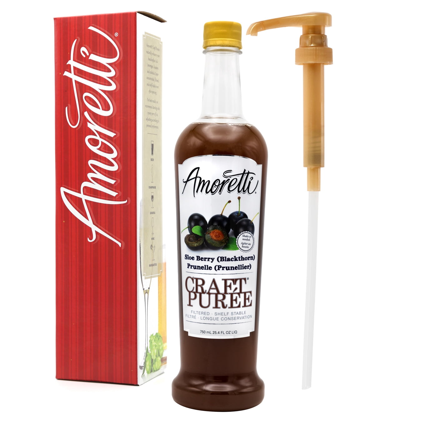 Amoretti - Sloe Berry (Blackthorn) Craft Puree® 750 mL - Perfect for ...