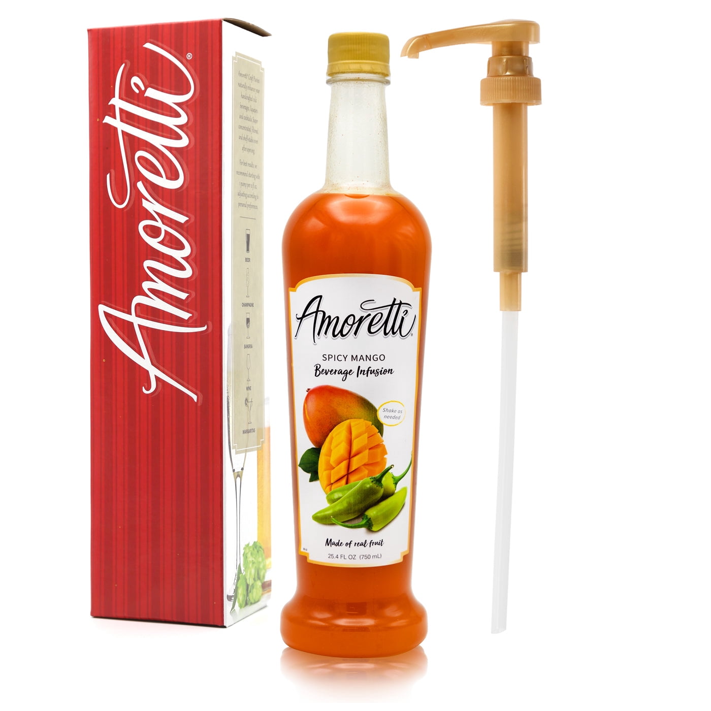 Amoretti - Spicy Mango Beverage Infusion, 94 Servings Per Bottle (750 ...