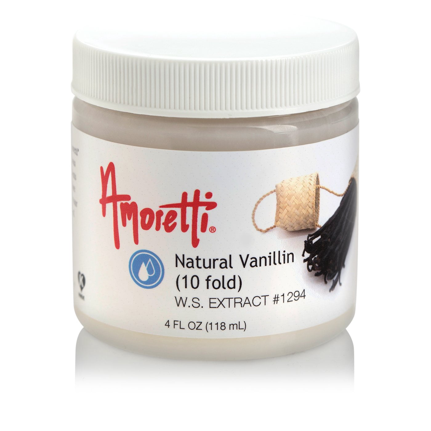Amoretti - Vanillin Extract Natural Water Soluble 10X 4 oz - Highly ...