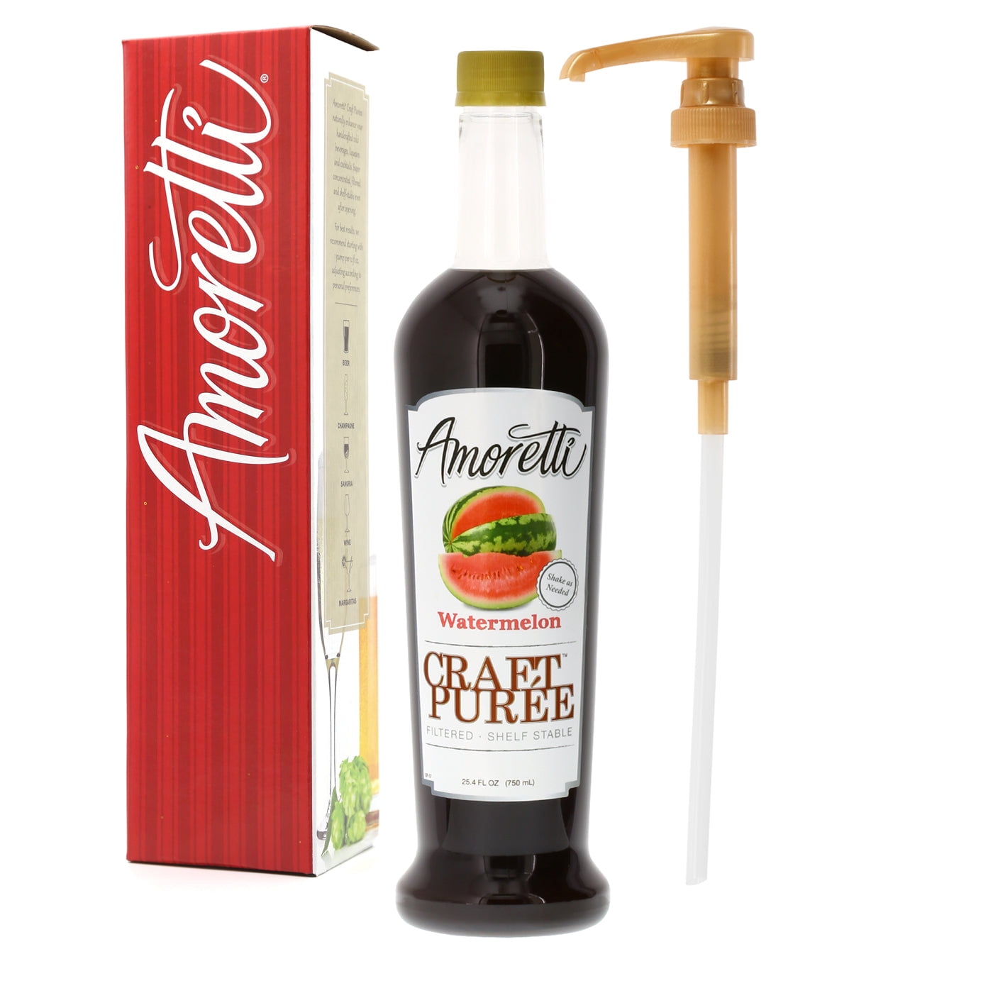 Amoretti - Watermelon Craft Puree® 750 mL - Perfect for Brewing ...