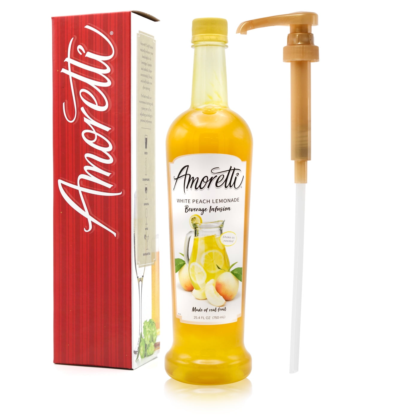 Amoretti - White Peach Lemonade Beverage Infusion, 94 Servings Per ...