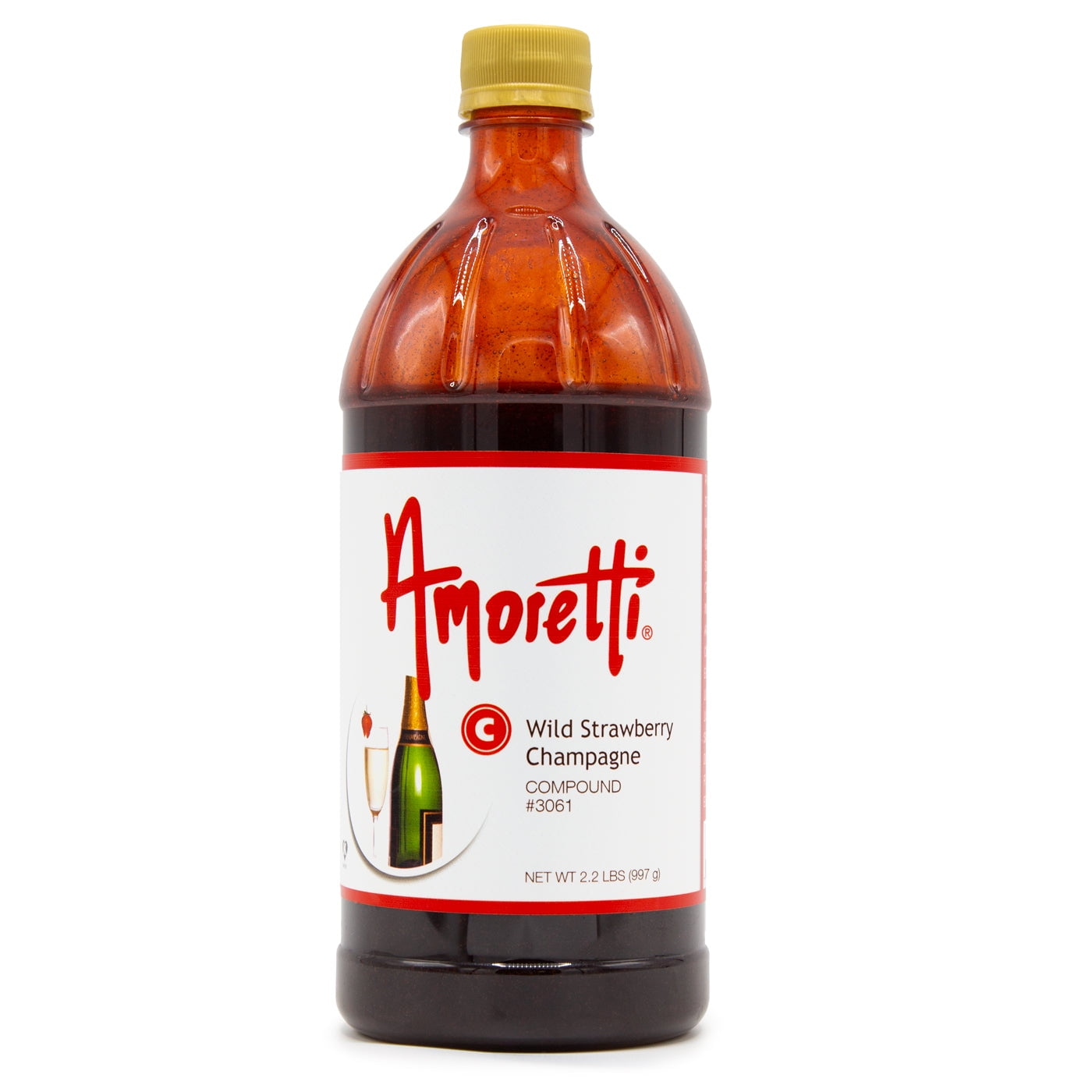 Amoretti - Wild Strawberry Champagne Compound 2.2 lbs - Natural Flavors ...