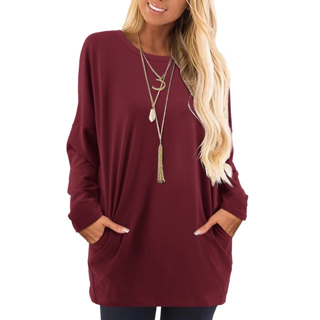 Fancyglim Long Sleeve Tunic Tops for Women Dressy Fall Shirt with ...