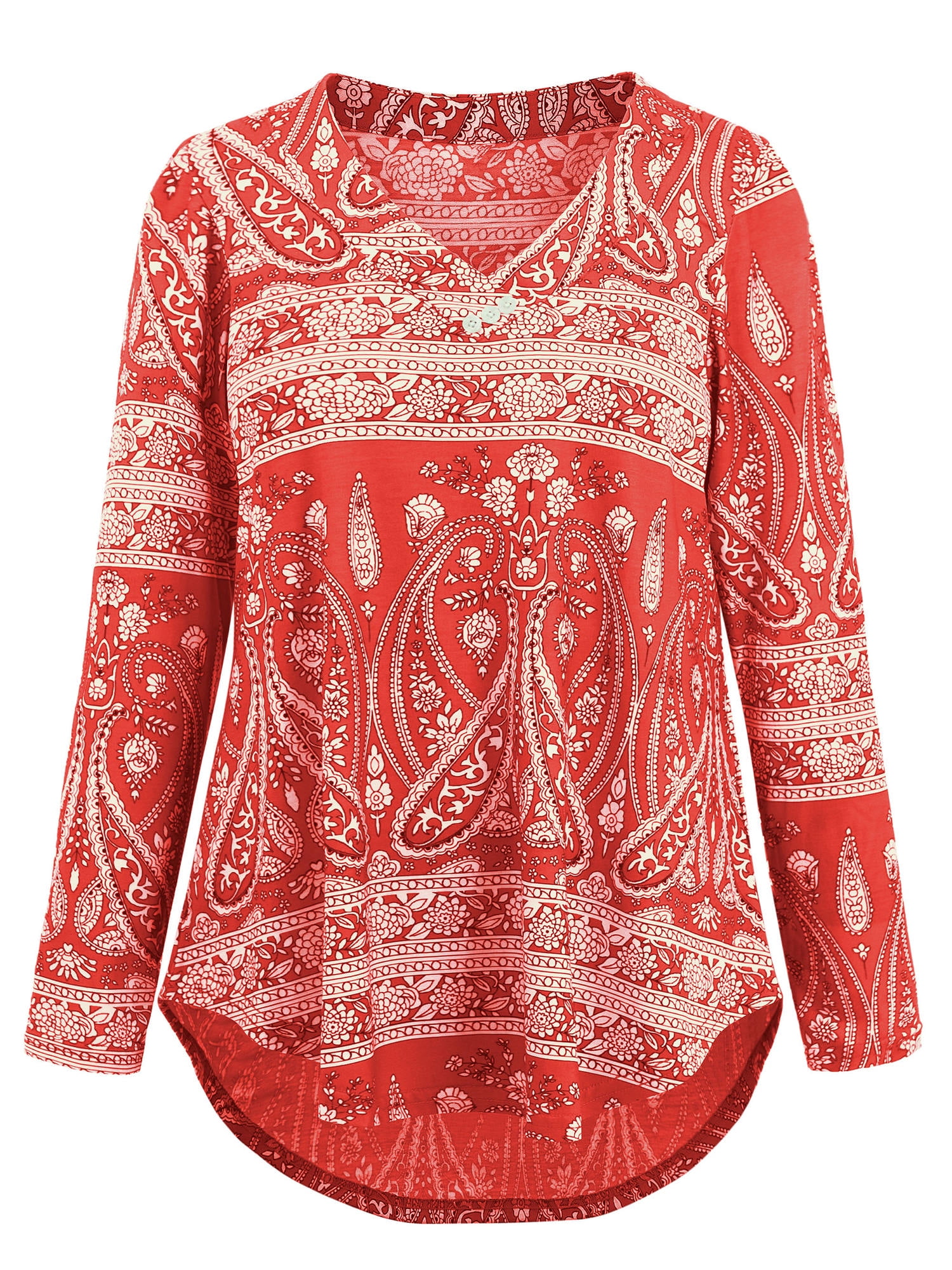 Fancyglim Women's Plus Size Tops Long Sleeve Blouses Flowy Tunic Tops ...