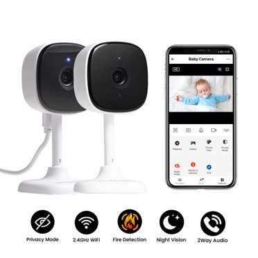 Amorom Wireless Indoor Camera, 360¬∞ Home Monitor, Phone Connect, Night ...
